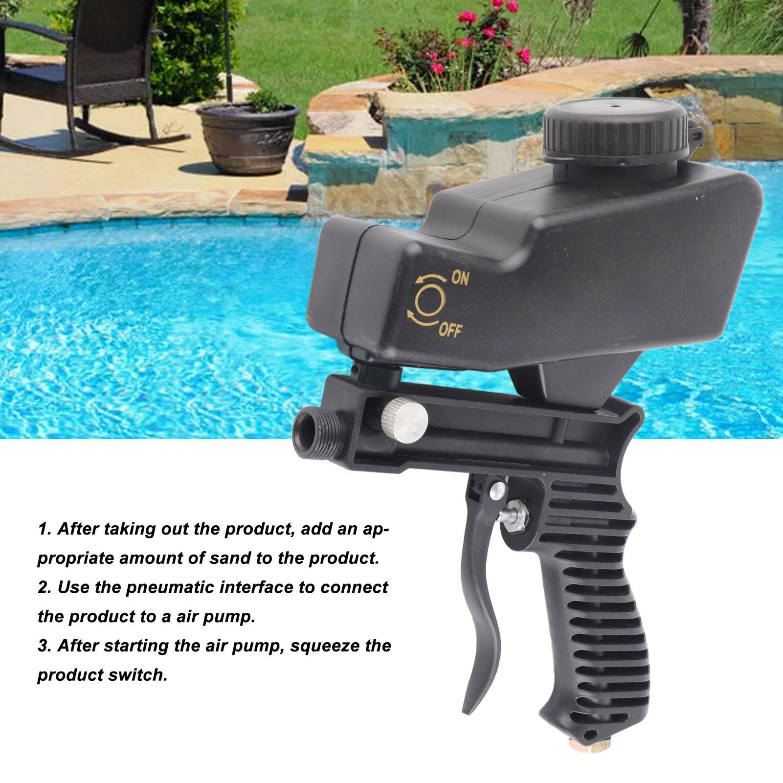Air Compressor Sand Blaster Gun Sandblasting Gun Kit With Hose - Siphon ...