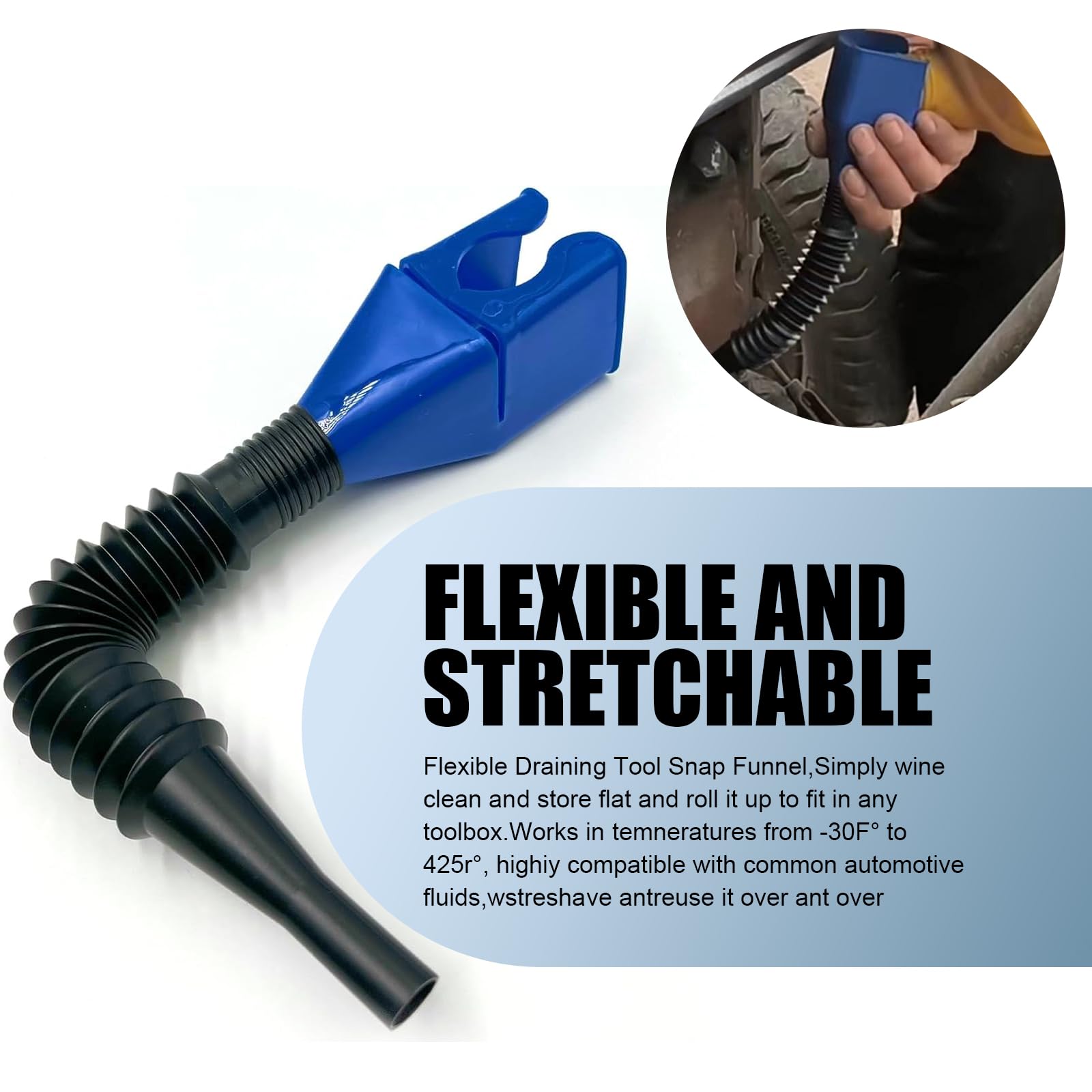 Snapklik.com : JawGrew 2 Pack Car Fuel Funnel, Snap Design, 8.0In ...