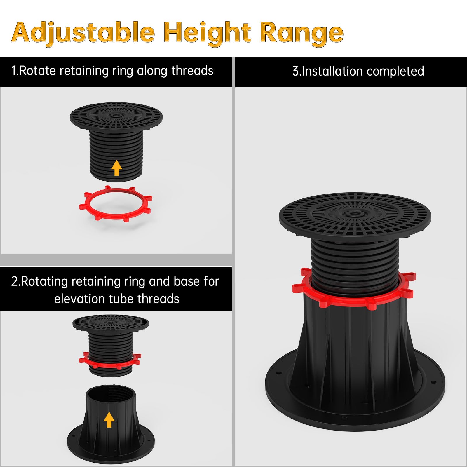 Snapklik.com : Linone 2 Pcs Adjustable Bed Frame Support Leg, Frame ...