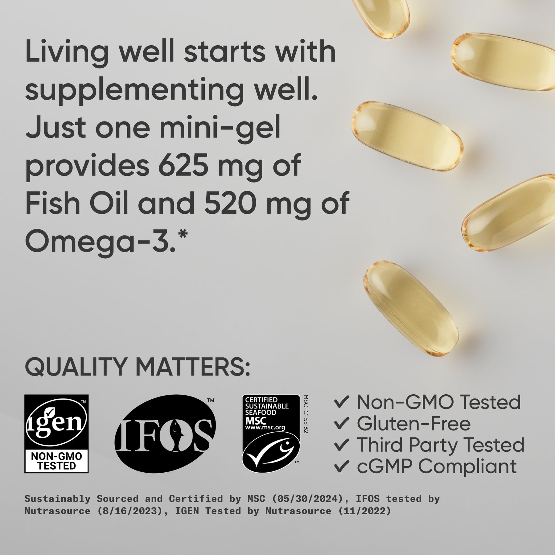 Snapklik.com : Sports Research Omega-3 Fish Oil Mini-Softgels - Sourced ...