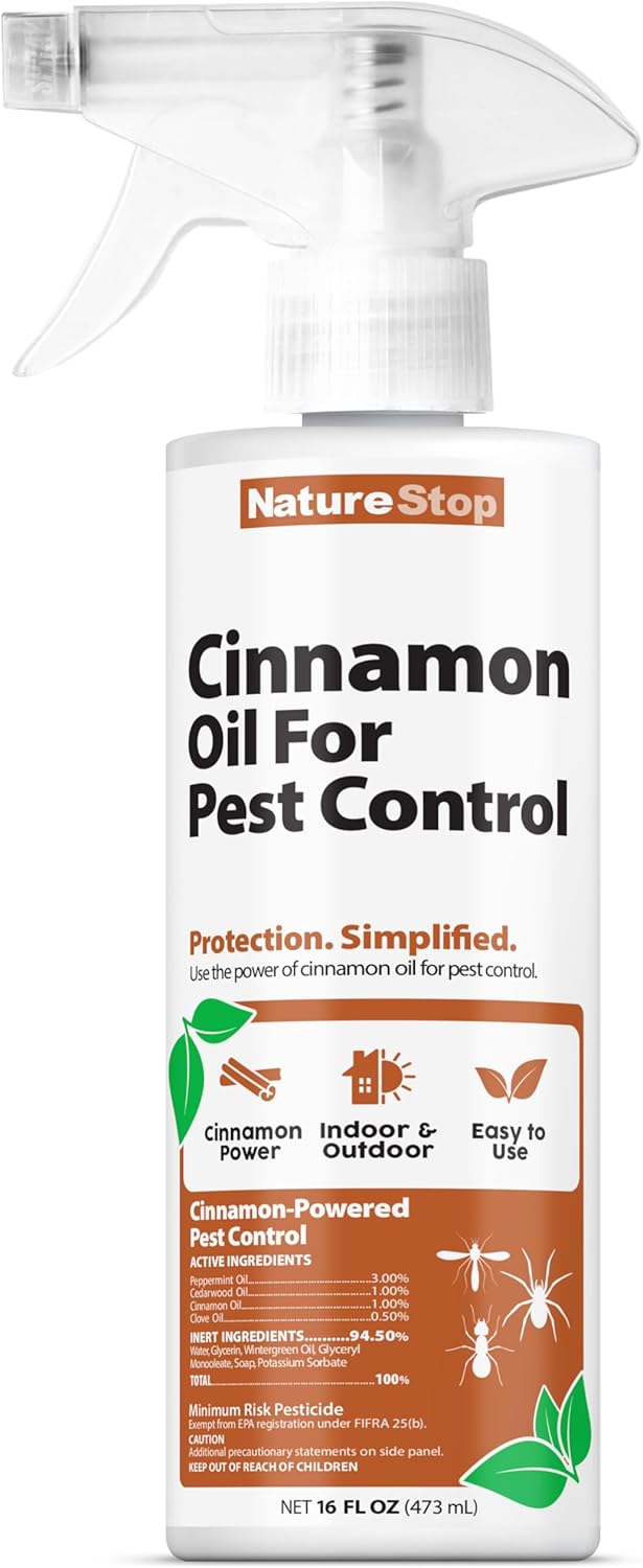 Amazon.com: NatureStop Cinnamon Oil for Pest Control, Natural Essential ...
