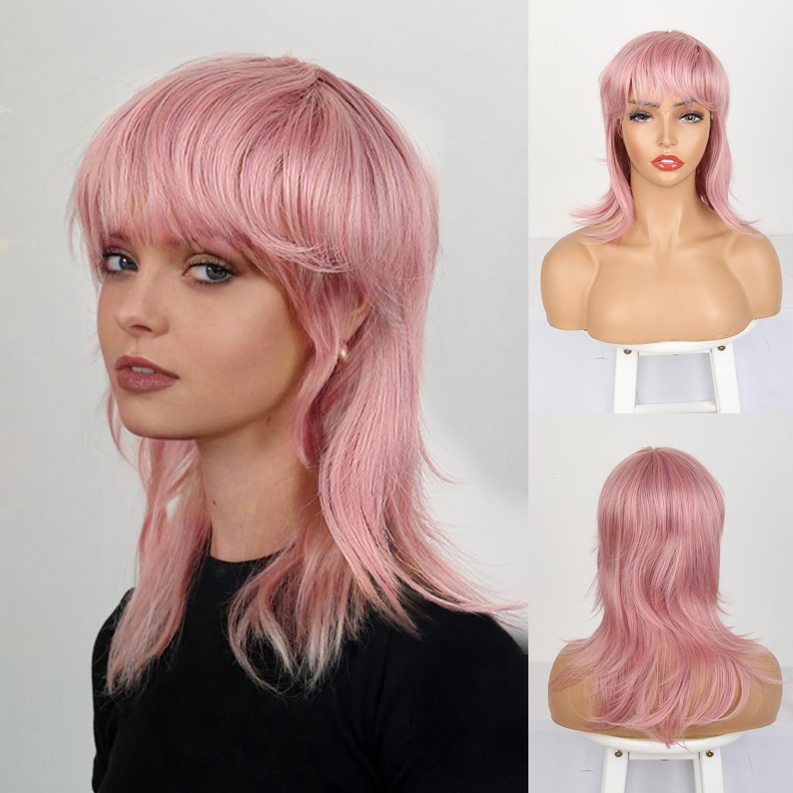 Amazon.com : Matthia Mullet Wig Short Pixie Cut Wigs for Black Women ...