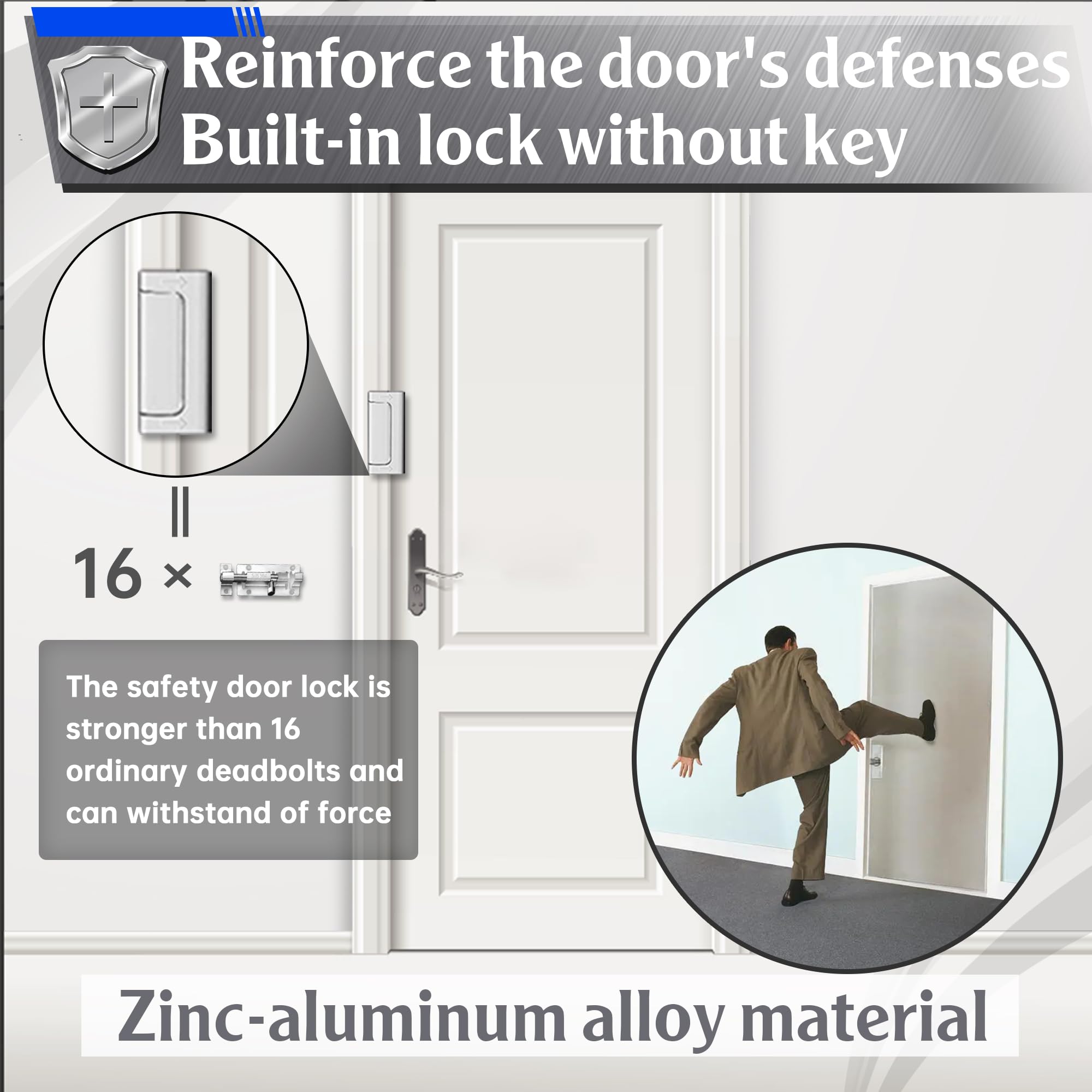 Snapklik.com : KERUI Home Security Door Reinforcement Lock,Metal Front ...