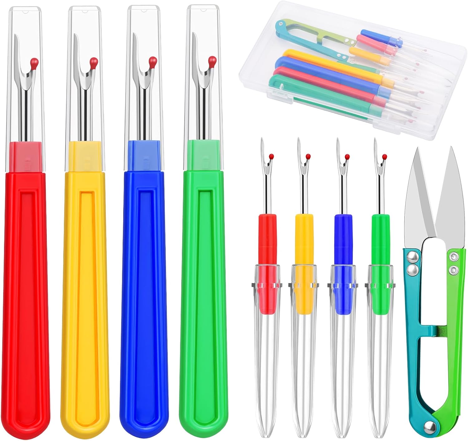 Amazon.com: ZMAAGG Seam Ripper, 4 Big and 4 Small Stitch Remover Tools ...