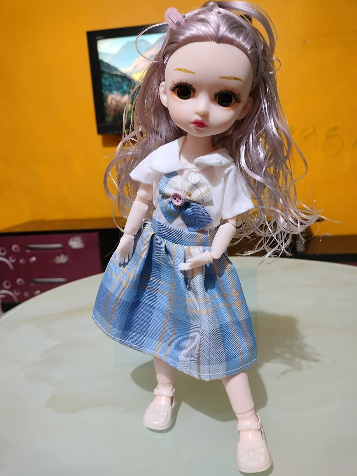 DSR"BJD Dolls 30CM 13 Ball Jointed Doll with Full Set Clothes Shoes Wig ...