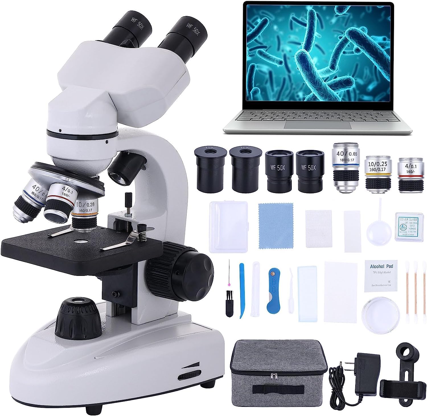 Amazon.com: Woehrsh Compound Binocular Microscope H10x and WF50x ...