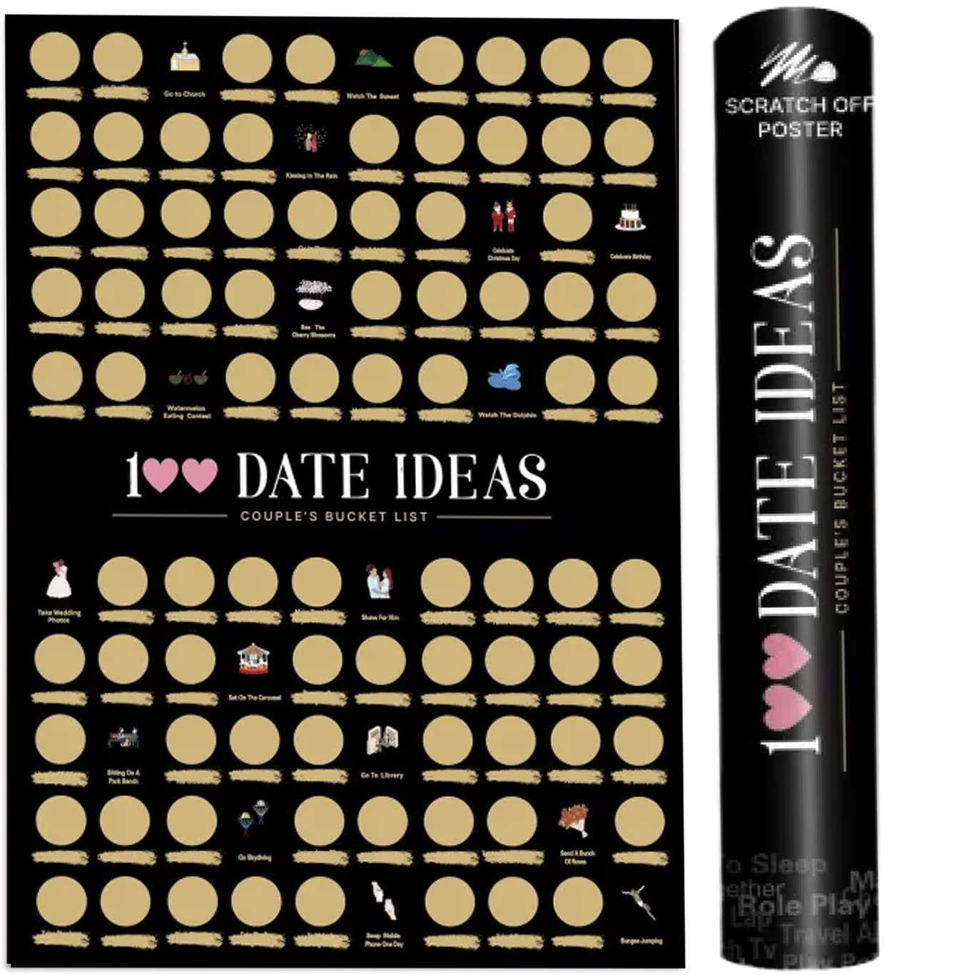 Amazon.com: Top 100 Date Scratch Off Poster - Top Films Of All Time ...