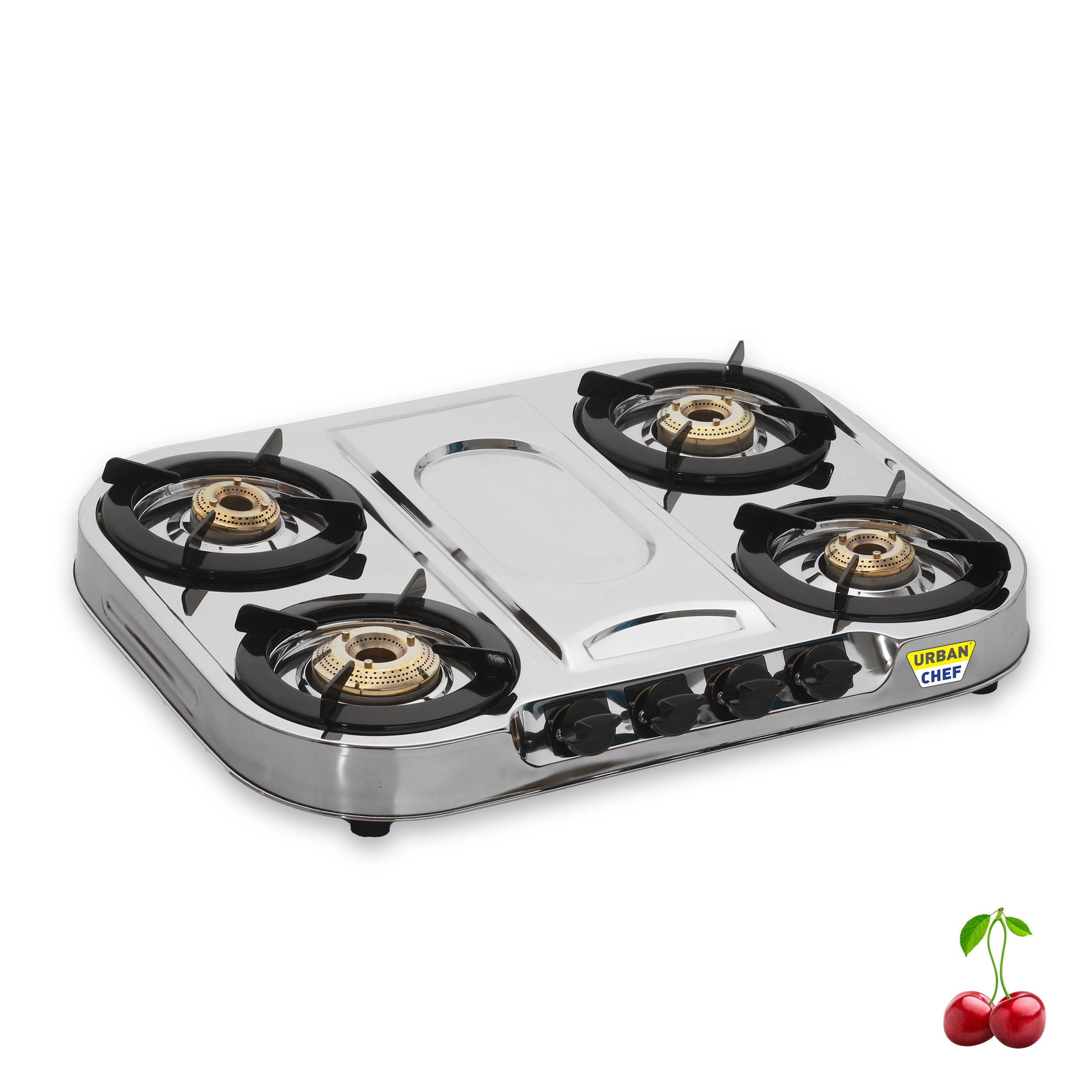 URBAN CHEF Gas Stove 4 Burners | 2 Years Warranty, ISI Certified | Gas ...