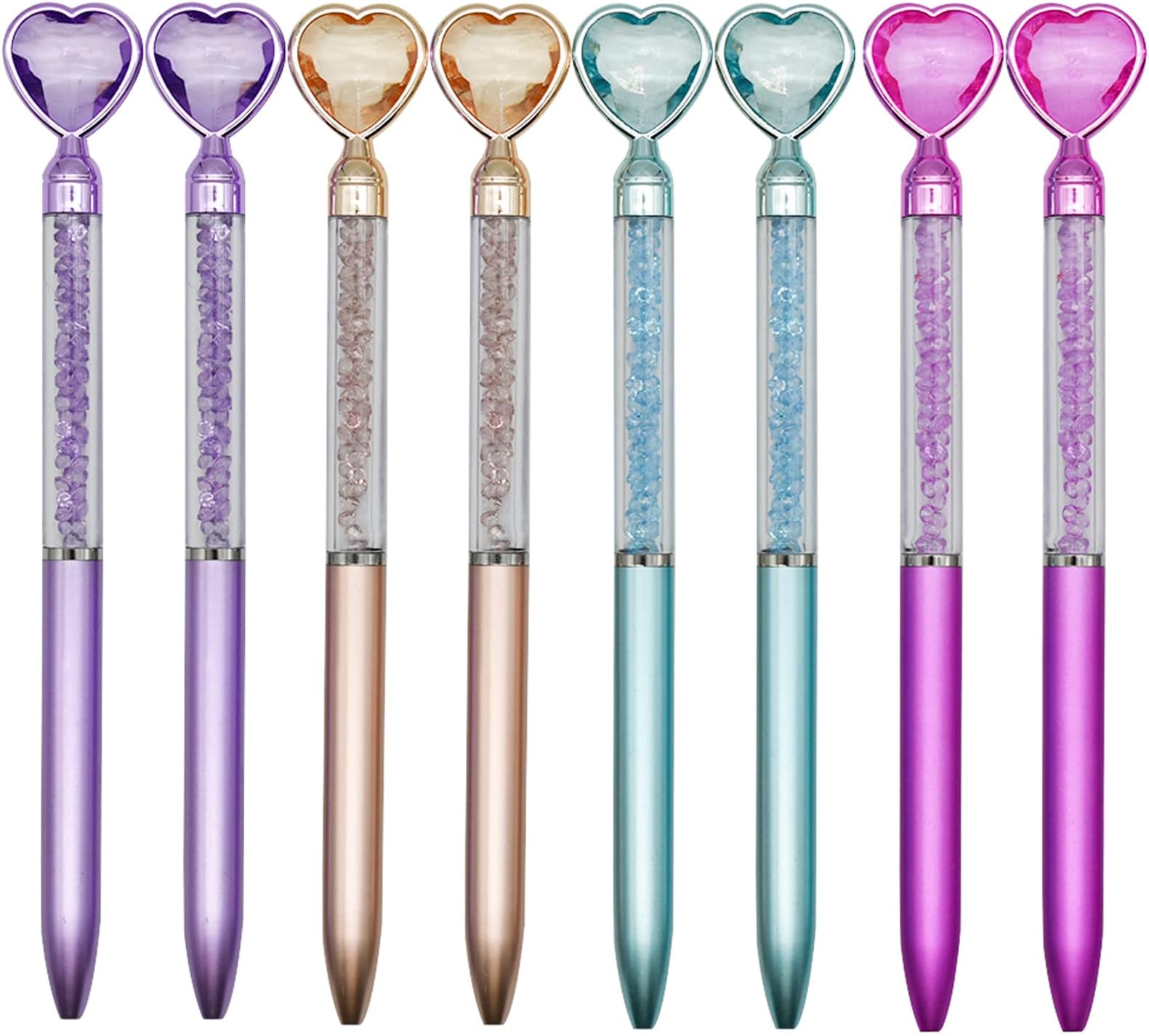 Amazon.com : Yexiya 60 Pcs Heart Shaped Pens Heart Ballpoint Pens 0.5 ...