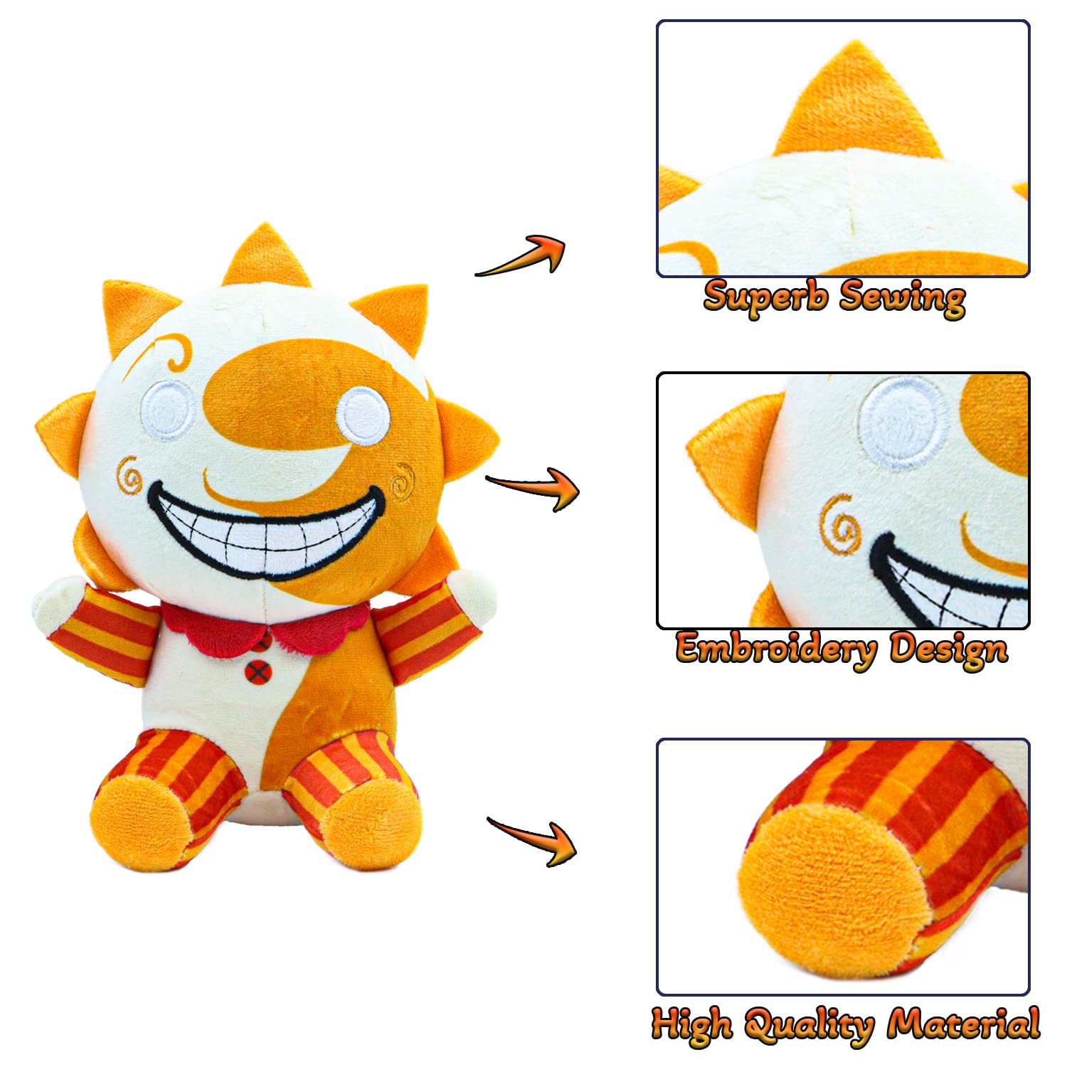Buy Sundrop and Moondrop Plush FNAF Puppet Clown Figure Cartoon Plush ...