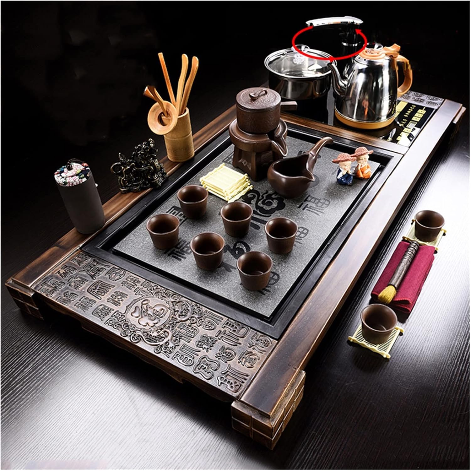 Amazon.com | Lazy Kungfu Tea Set,Tea Serving Tray Kung Fu Tea Set with ...