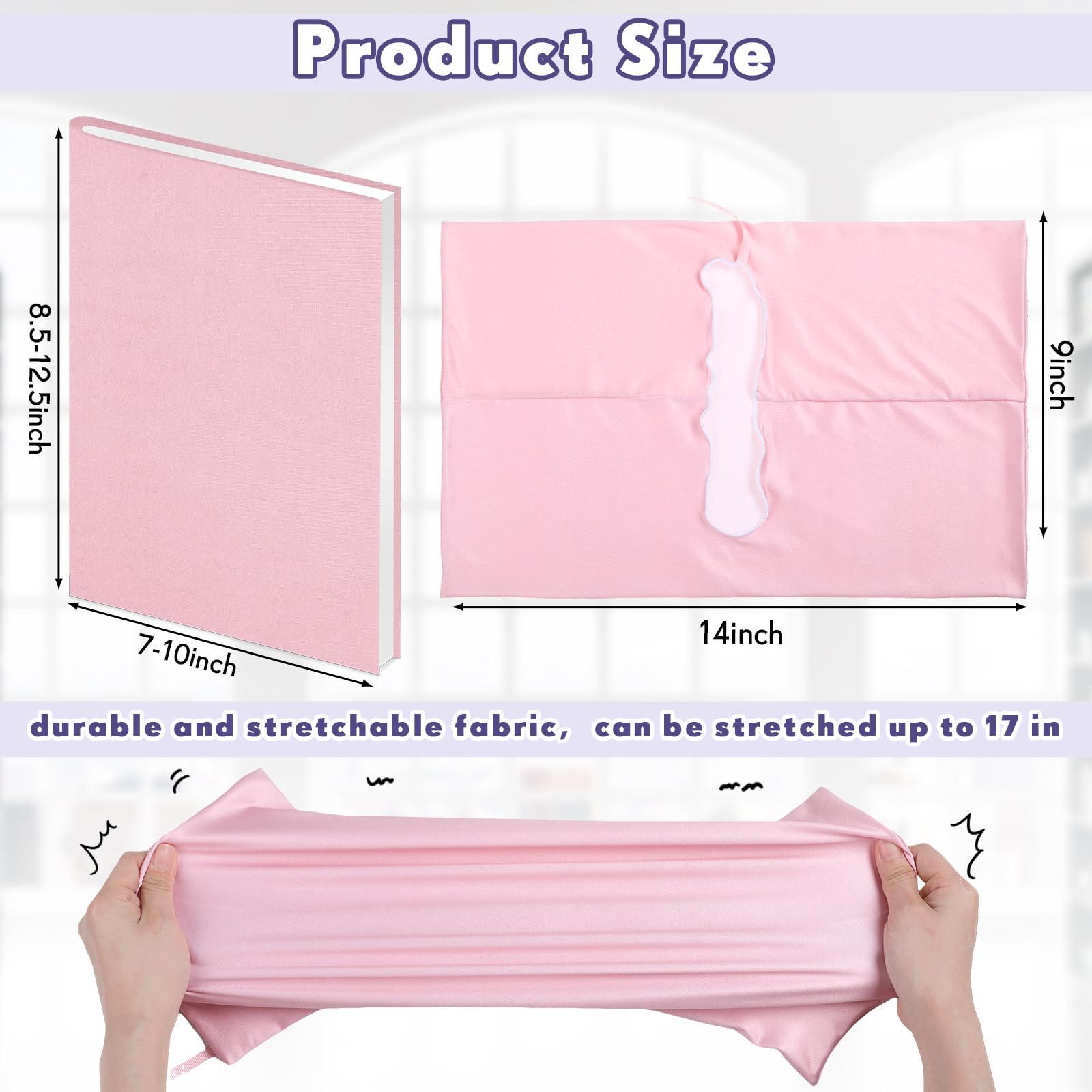 Book Covers For Textbooks Pink 12 Pcs Jumbo Book Covers - Stretchable ...