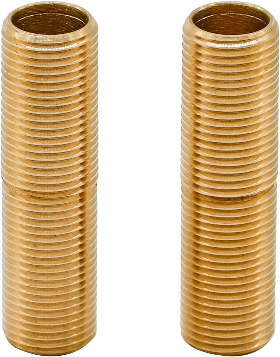 Amazon.com: (2 pcs) Brass Pipe Adapter Plumbing, G Thread 1/2" Male to ...