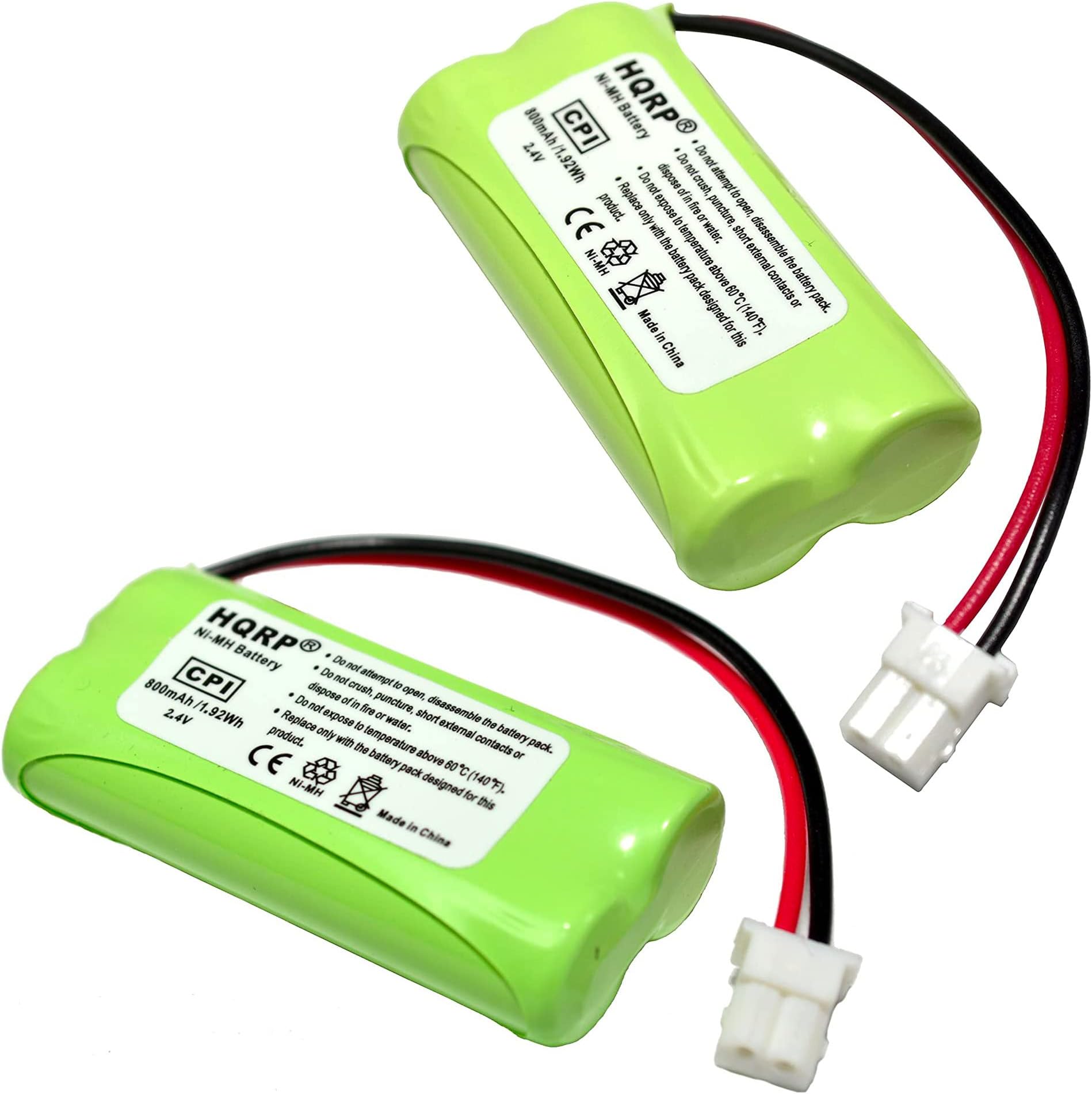 Amazon.com: HQRP 2-Pack Cordless Phone Battery Compatible with VTech ...