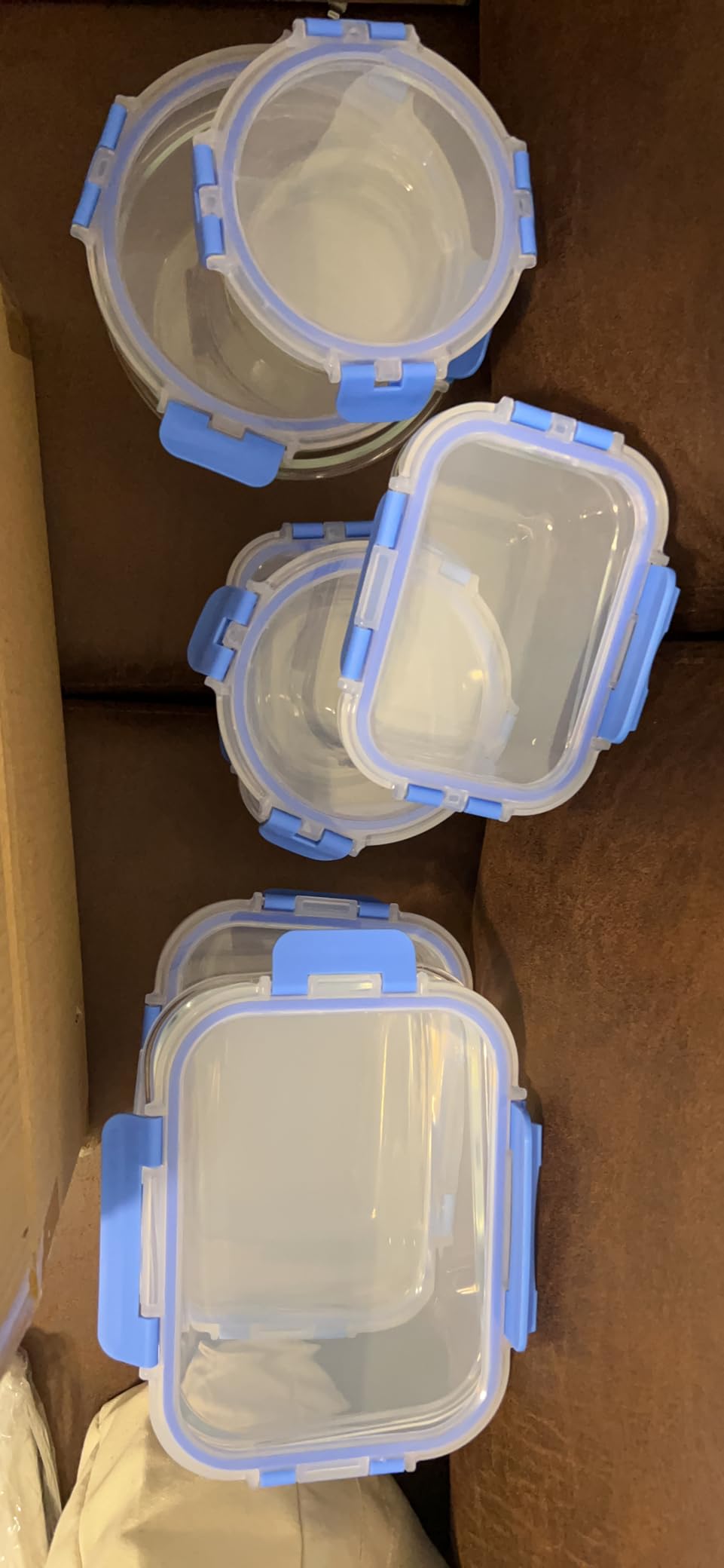 Amazon Basics Glass Locking Lids Food Storage, 14-Piece Set, 7 ...