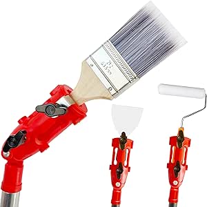 Multi Angle Paint Brush Extender V2, Long Handle Paint Brush, Extension ...