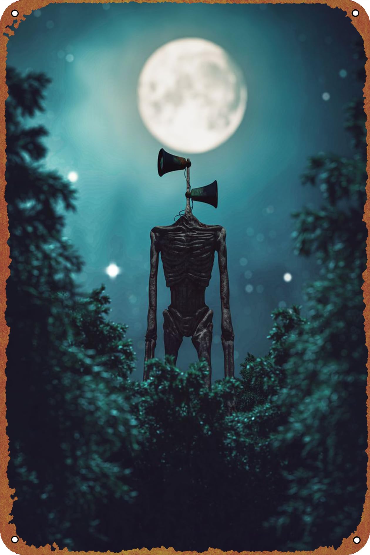 Amazon.com : Siren Head Movie Poster Tin Metal Sign Vintage Wall Plaque ...