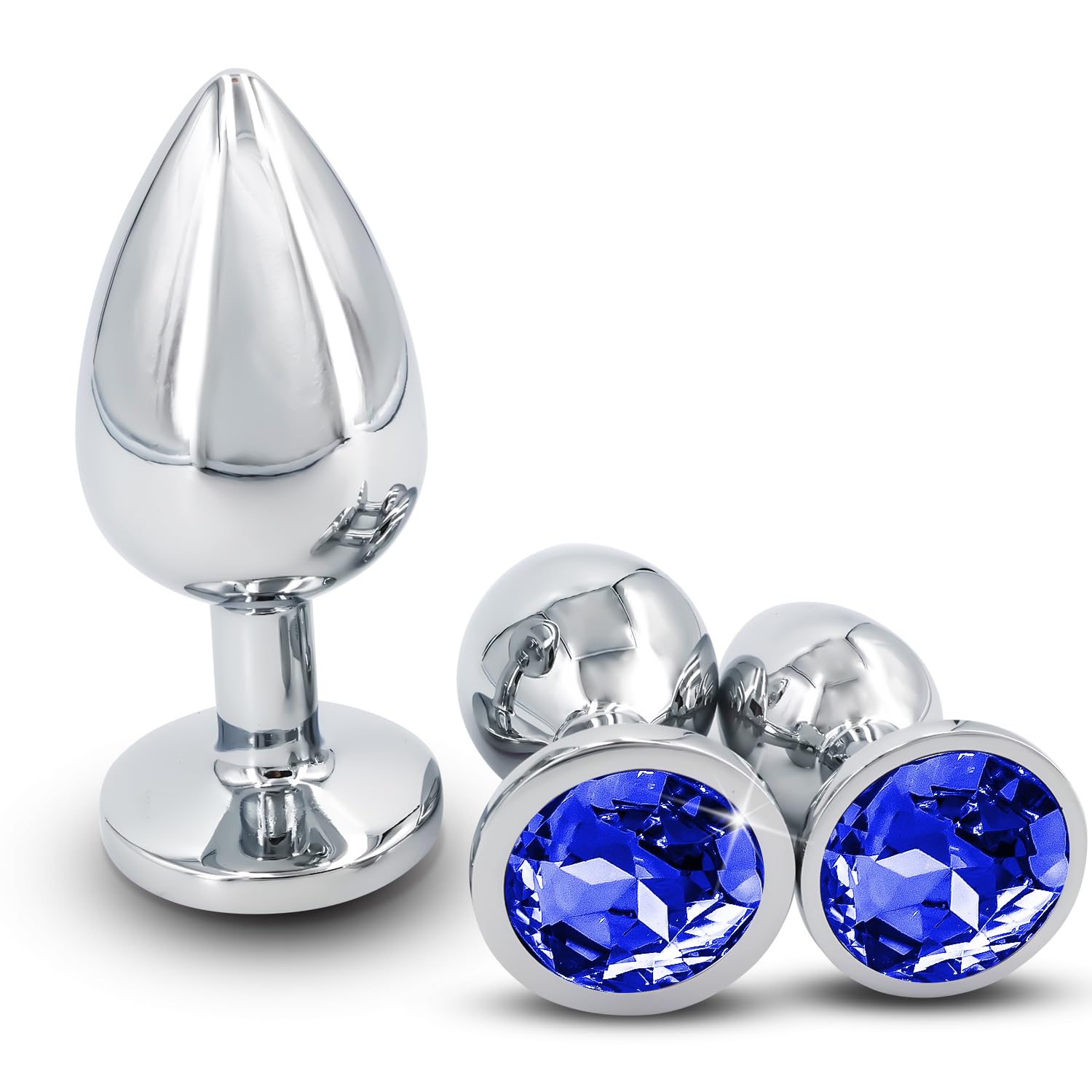 Amazon.com: Stainless Steel 3pcs Plug Sets Relaxing Anales Trainer ...