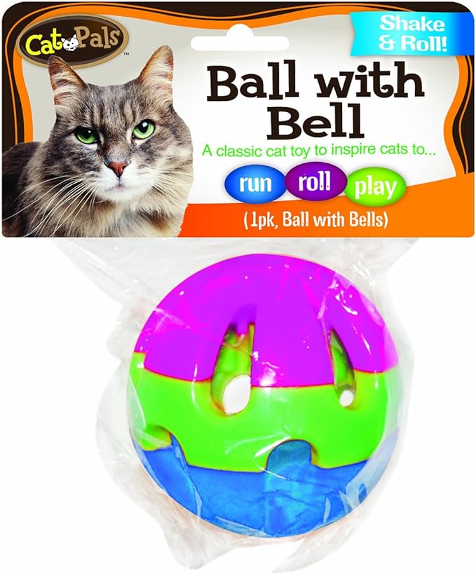 Amazon.com : Bow Wow Cat Ball With Bell, 1-Pack : Catnip Toys : Pet ...