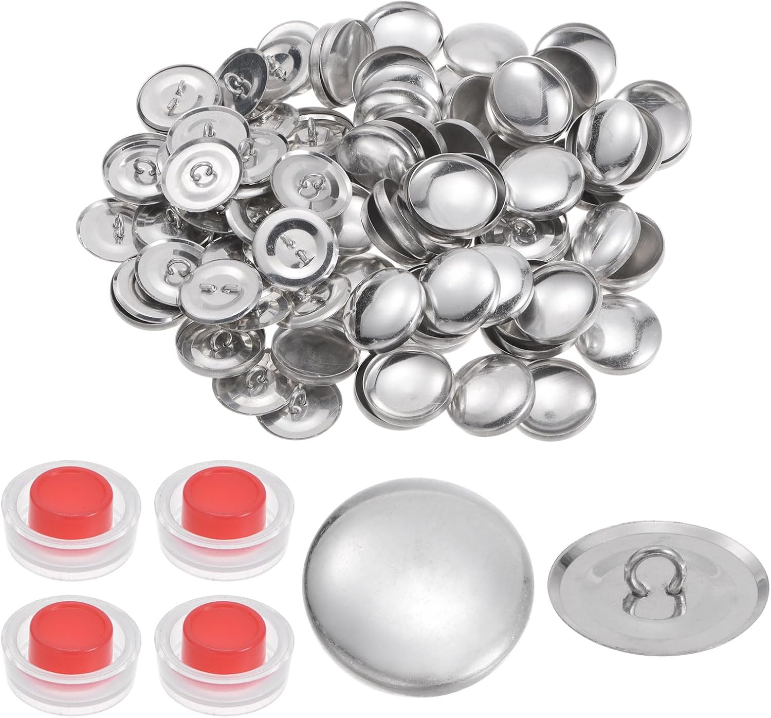 HARFINGTON 200 Sets Self Cover Button Kit 36L 0.9" 23mm with Wire Backs ...