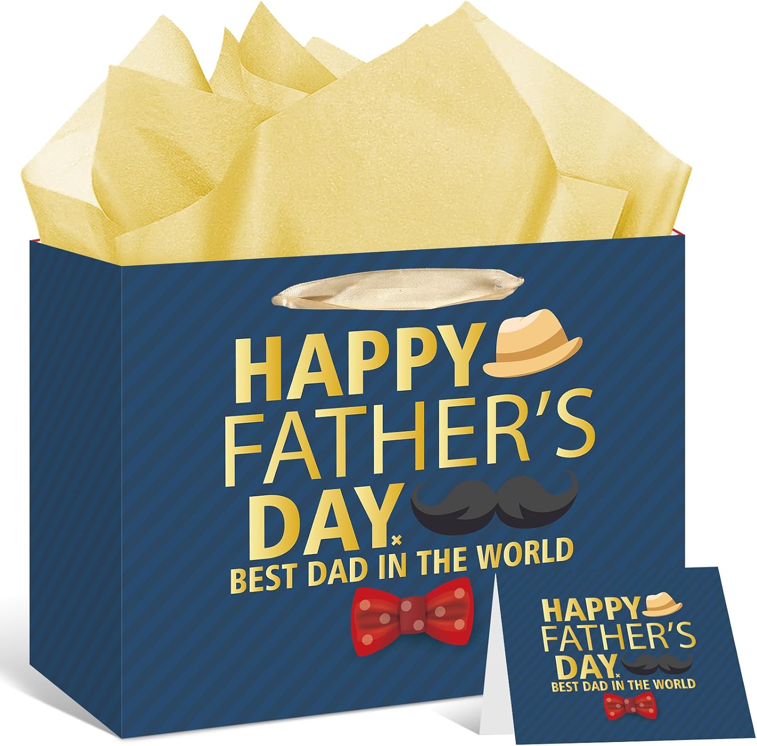 Amazon.com: Yoirrat Happy Father's Day Gift Bags with Tissue Paper and ...