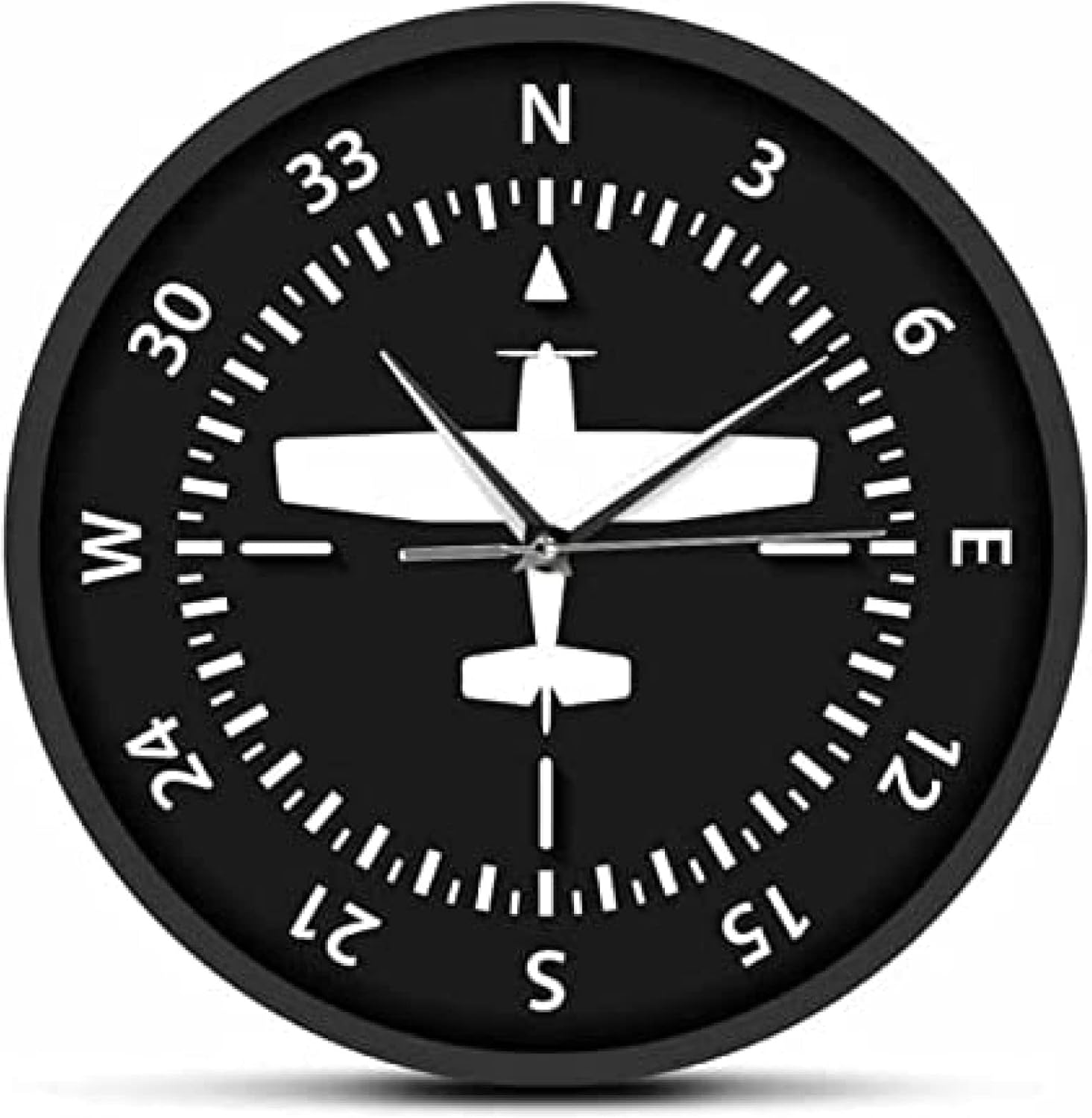 Amazon.com: Wall Clock Aviation Aircraft Compass Turns Pilots Wall ...