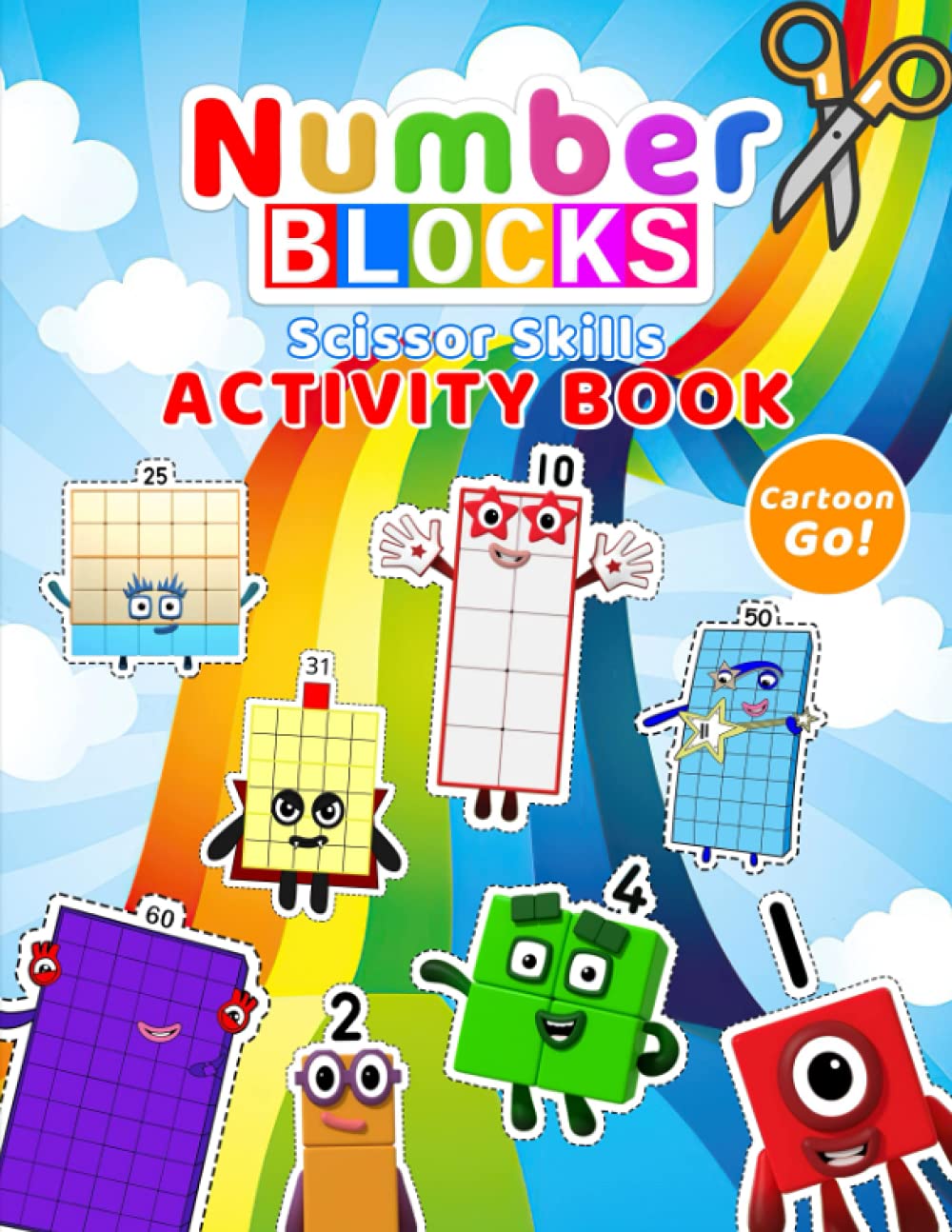Buy Cartoon Go! - Numberblocks Scissor Skills Activity Book: Scissor ...
