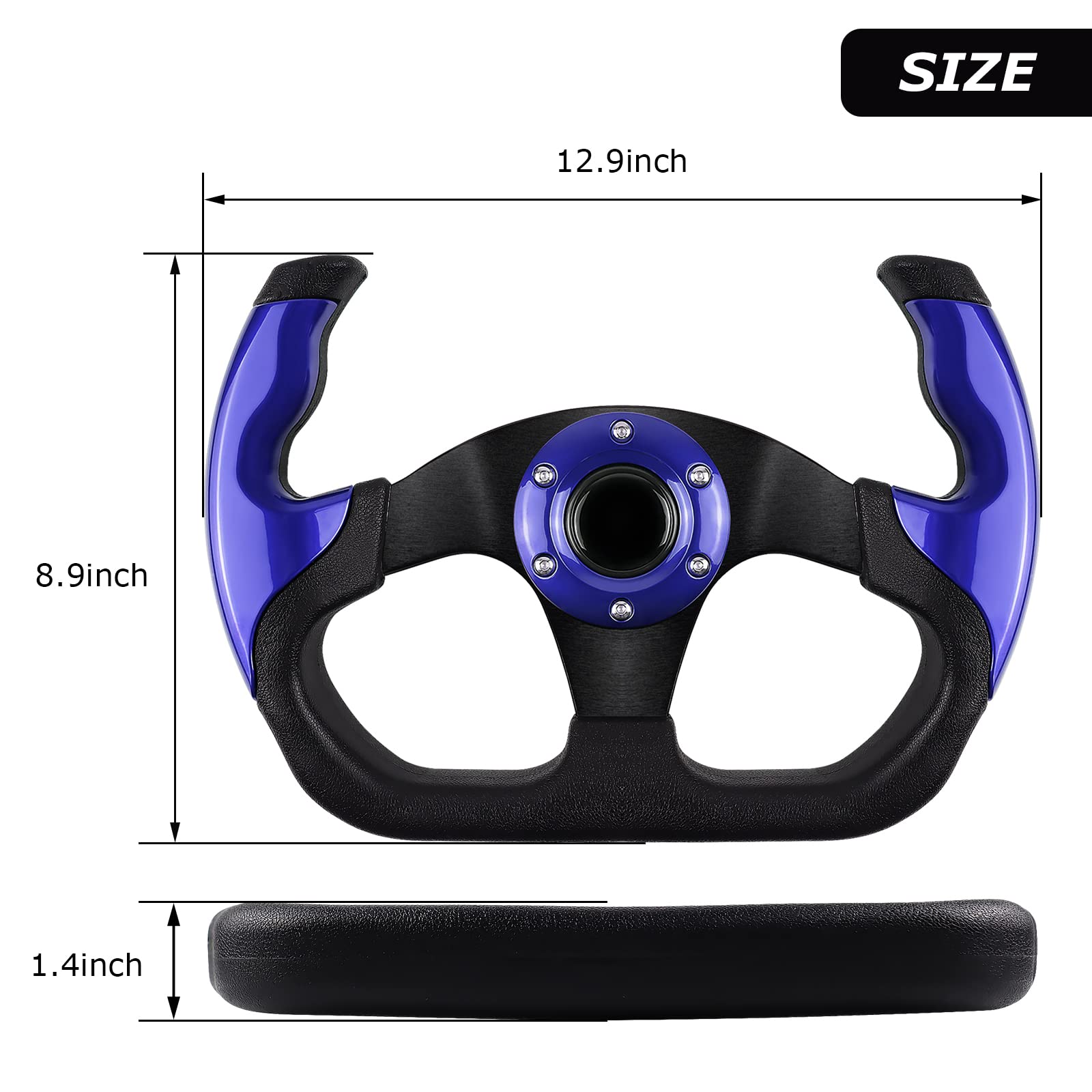 Snapklik.com : QYMOPAY Universal Racing Steering Wheel, 6 Bolt Anti ...