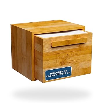 Amazon.com: Clean Skin Club Luxe Bamboo Box with Drawer & Towels XL ...