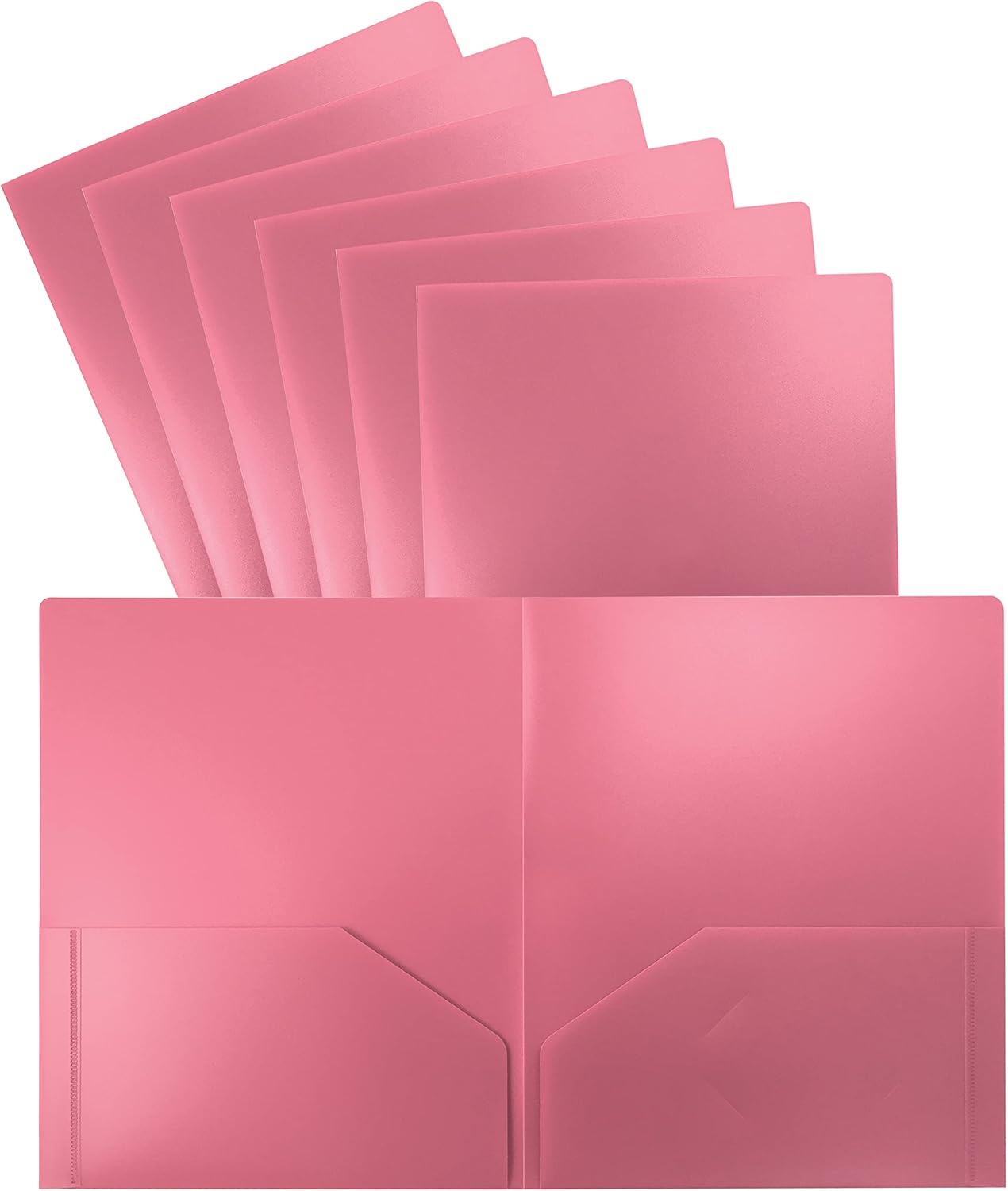 Amazon.com : Heavyweight Plastic 2 Pocket Portfolio Folder, Letter Size ...