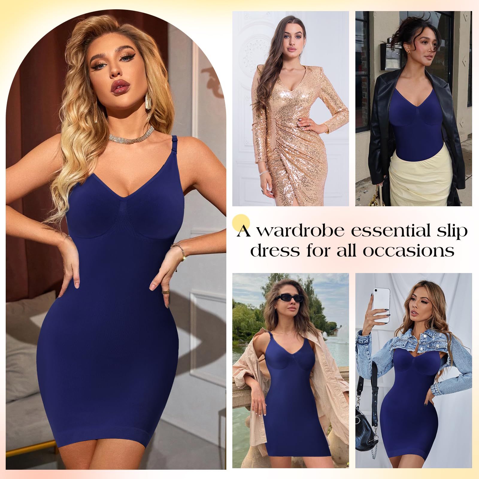 Snapklik.com : Shapewear Slip For Under Dresses Womens Dress Slips Body ...