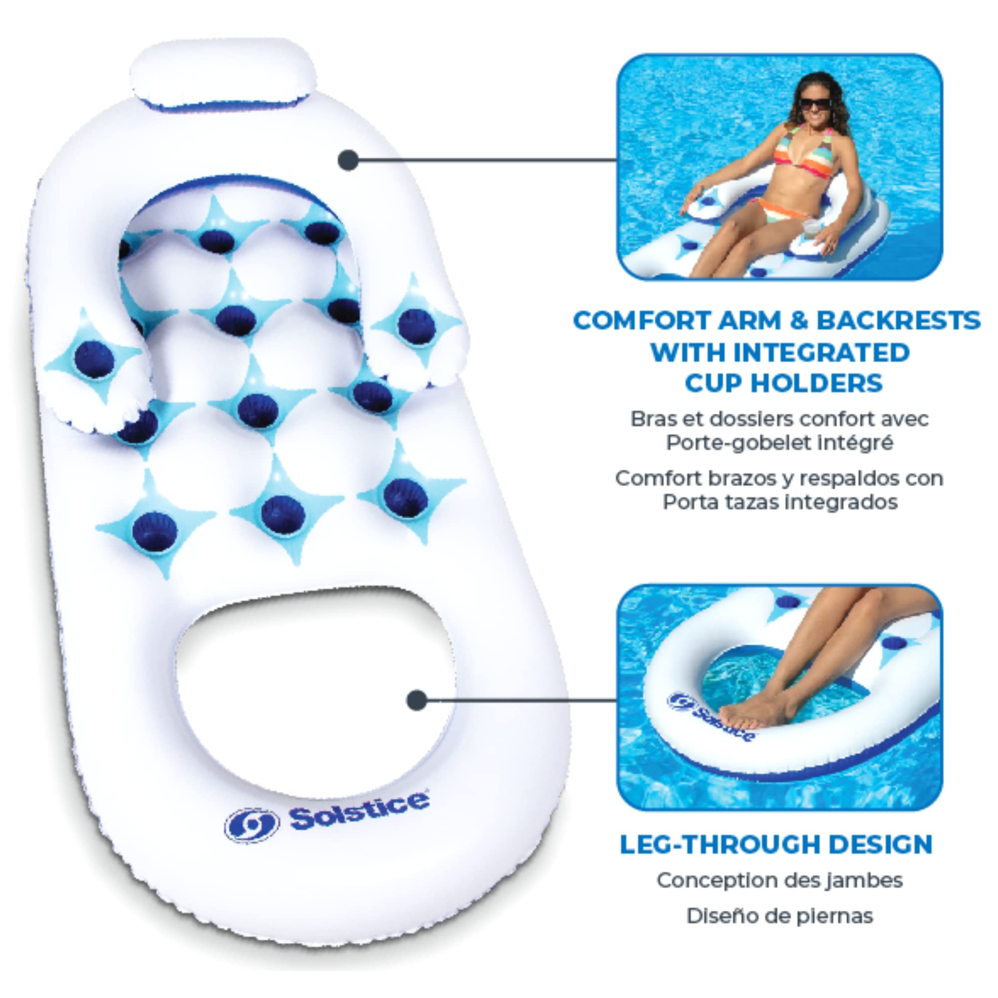 Snapklik.com : Swimline Solstice Fashion Pool Lounge Chair