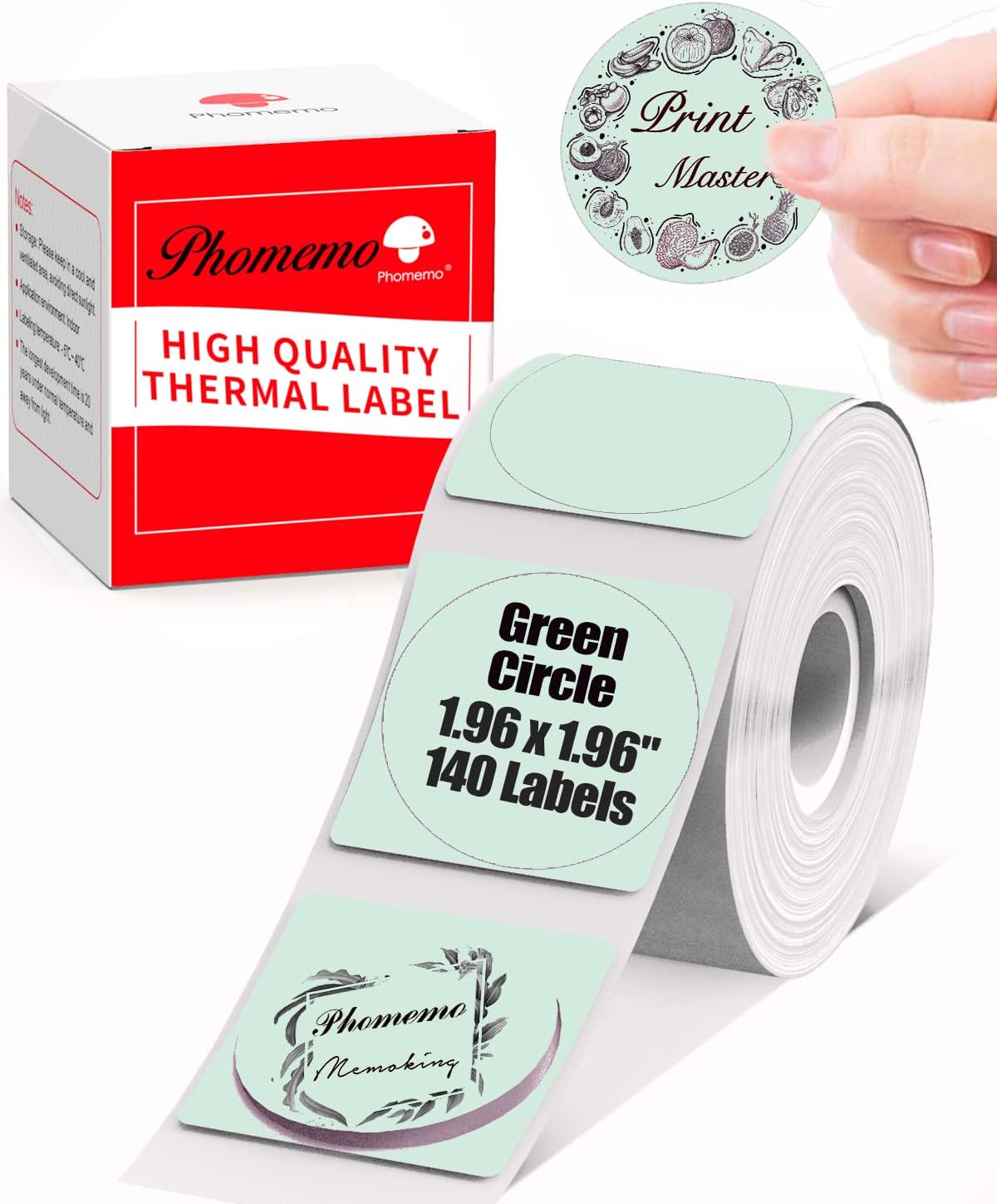 Amazon.com : Circle M110 Labels Green Label 50x50MM for M120 M200 M220 ...