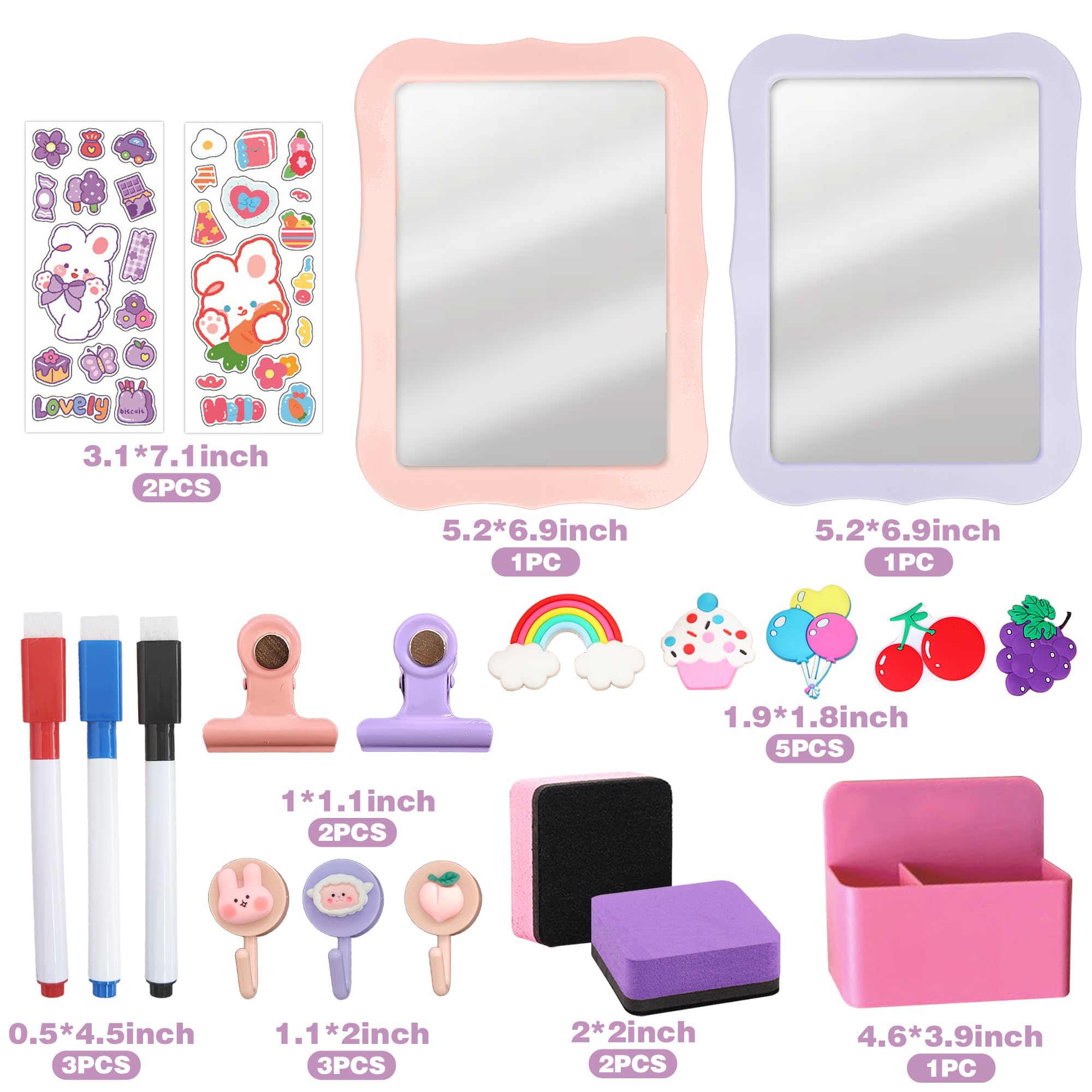 Snapklik.com : DRWATE 20 PCS Magnetic Locker Accessories For Girls