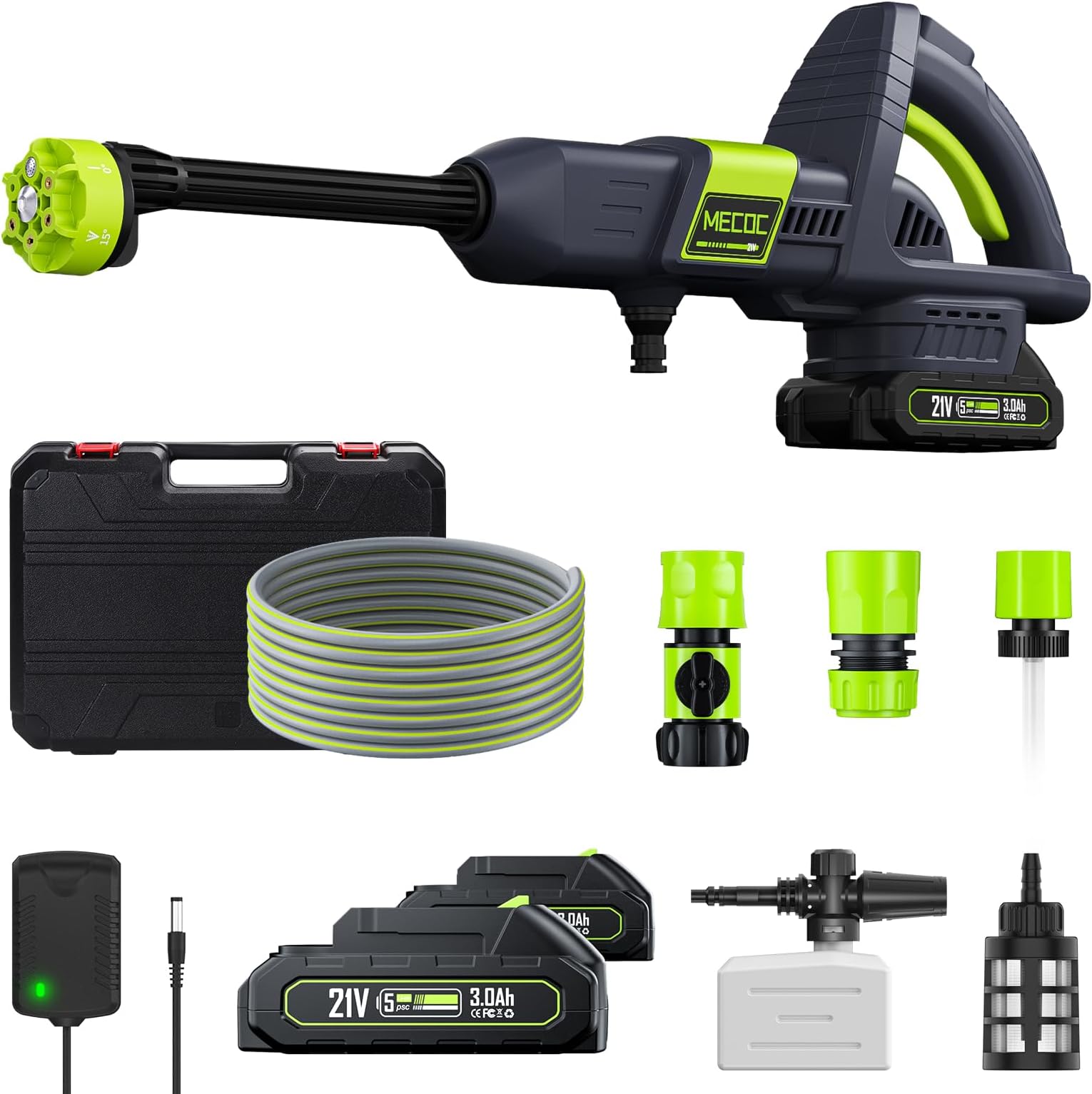 Amazon.com : Cordless Pressure Washer; 1200PSI Brushless Black Cordless ...