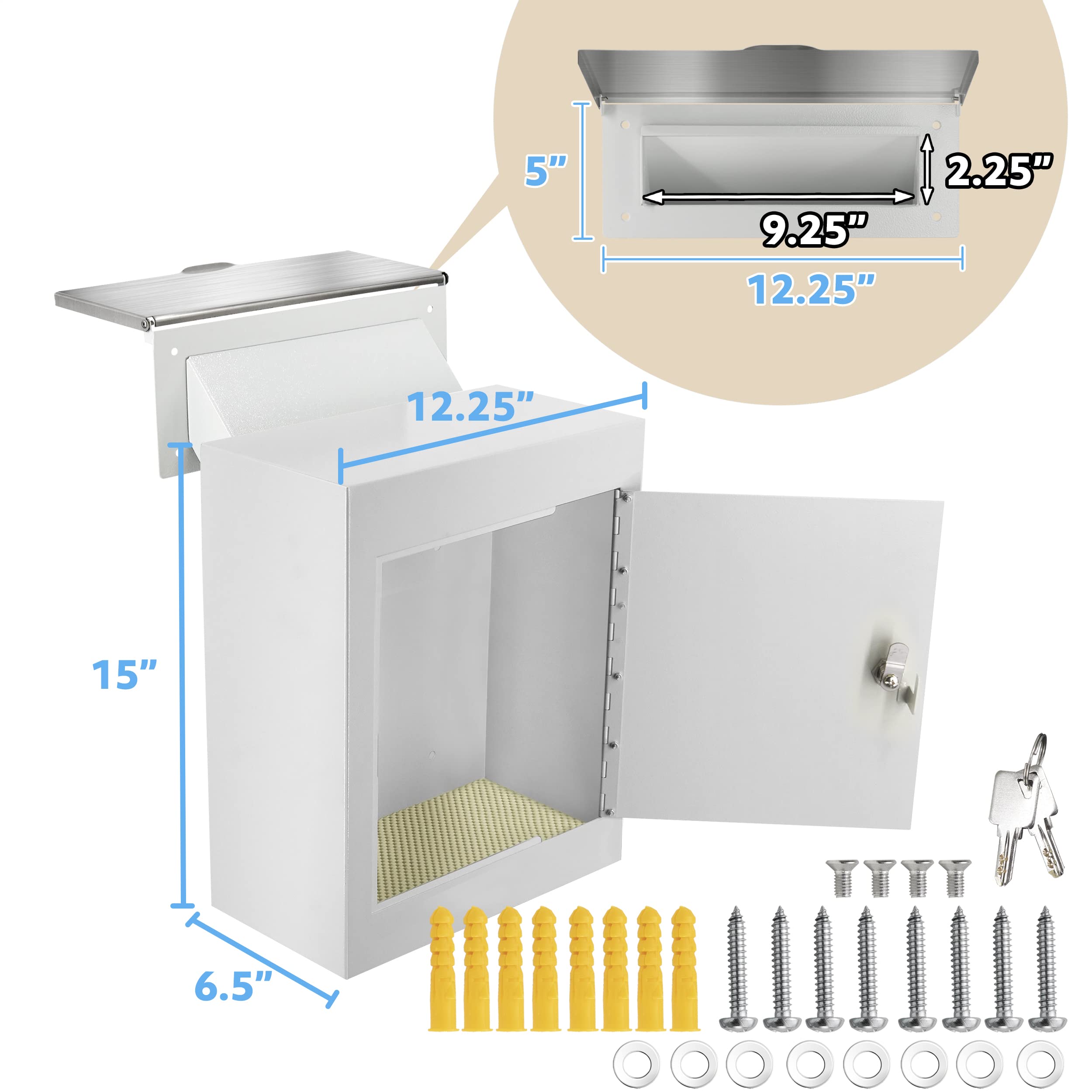 Rent Drop Box With Wall Chute Tamper Proof Outdoor Heavy Duty Rent