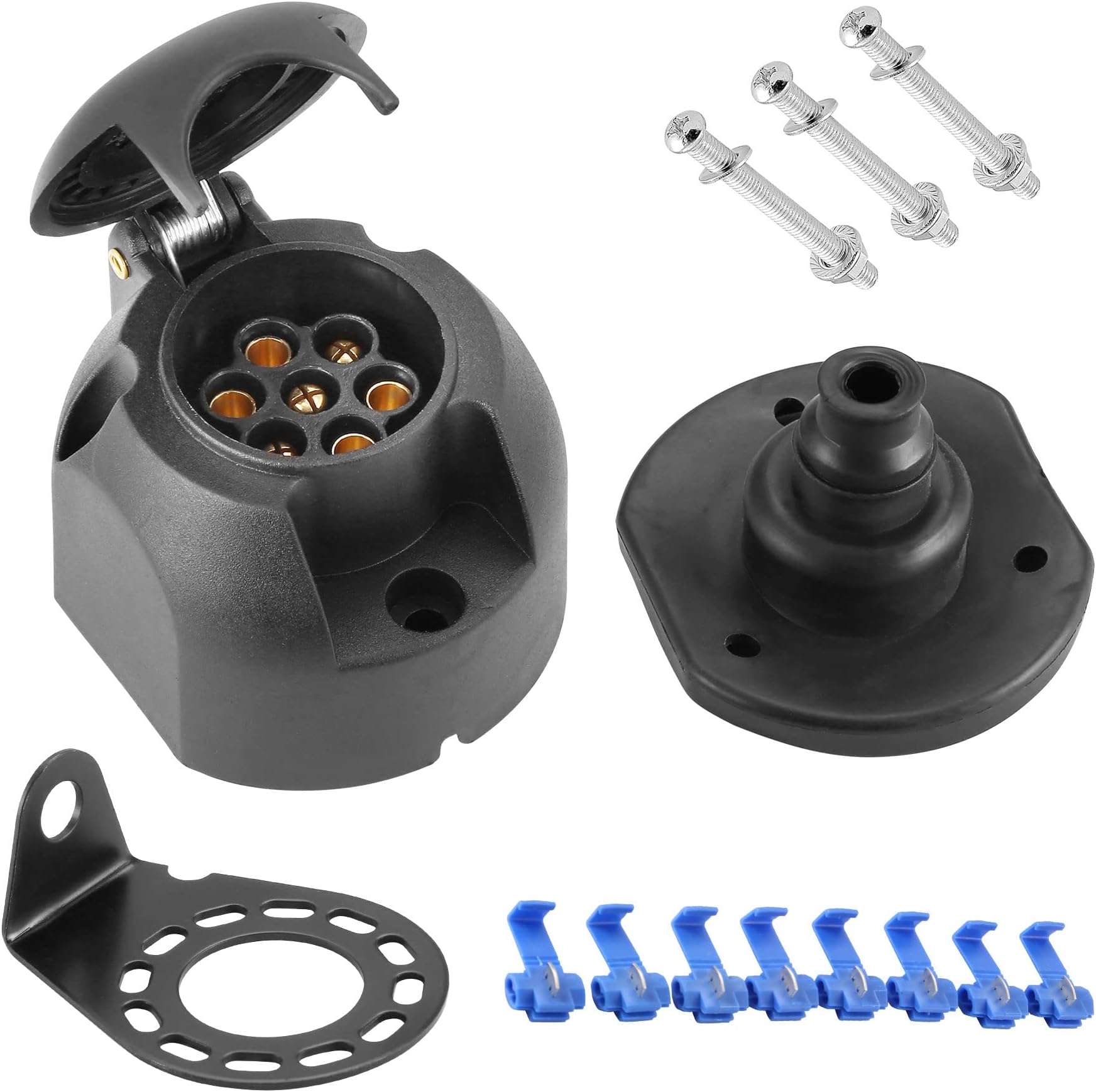 Maypole 12N Type 7 Pin Plastic Socket : Amazon.co.uk: Automotive