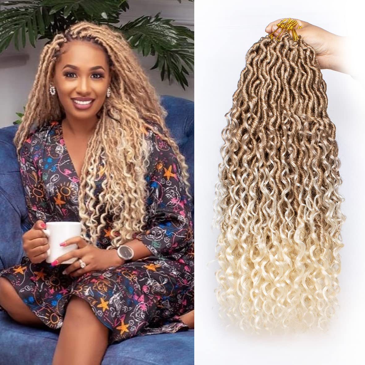 Amazon.com: ZRQ Blonde Goddess Locs Crochet Hair 18 Inch 27613 Boho ...