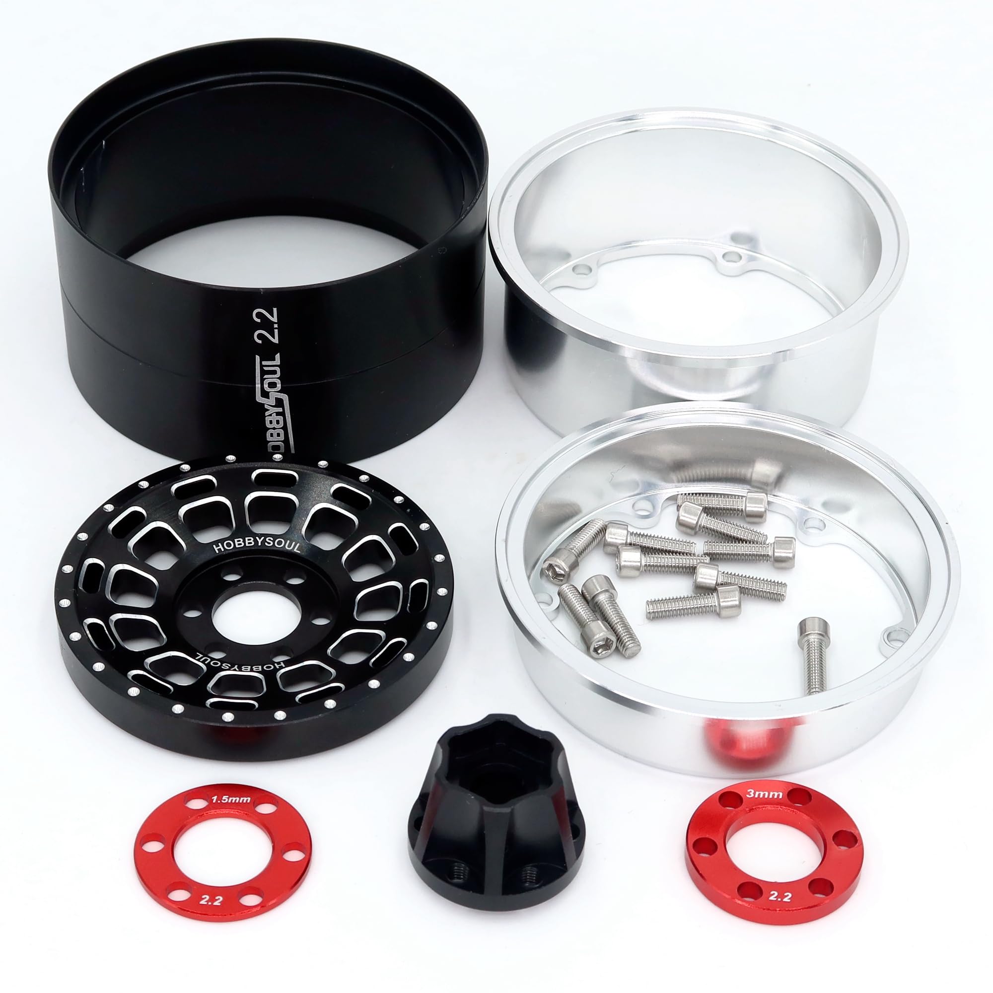 Snapklik.com : HOBBYSOUL 2.2 Beadlock Wheels Adjustable Offsets 2.2 ...