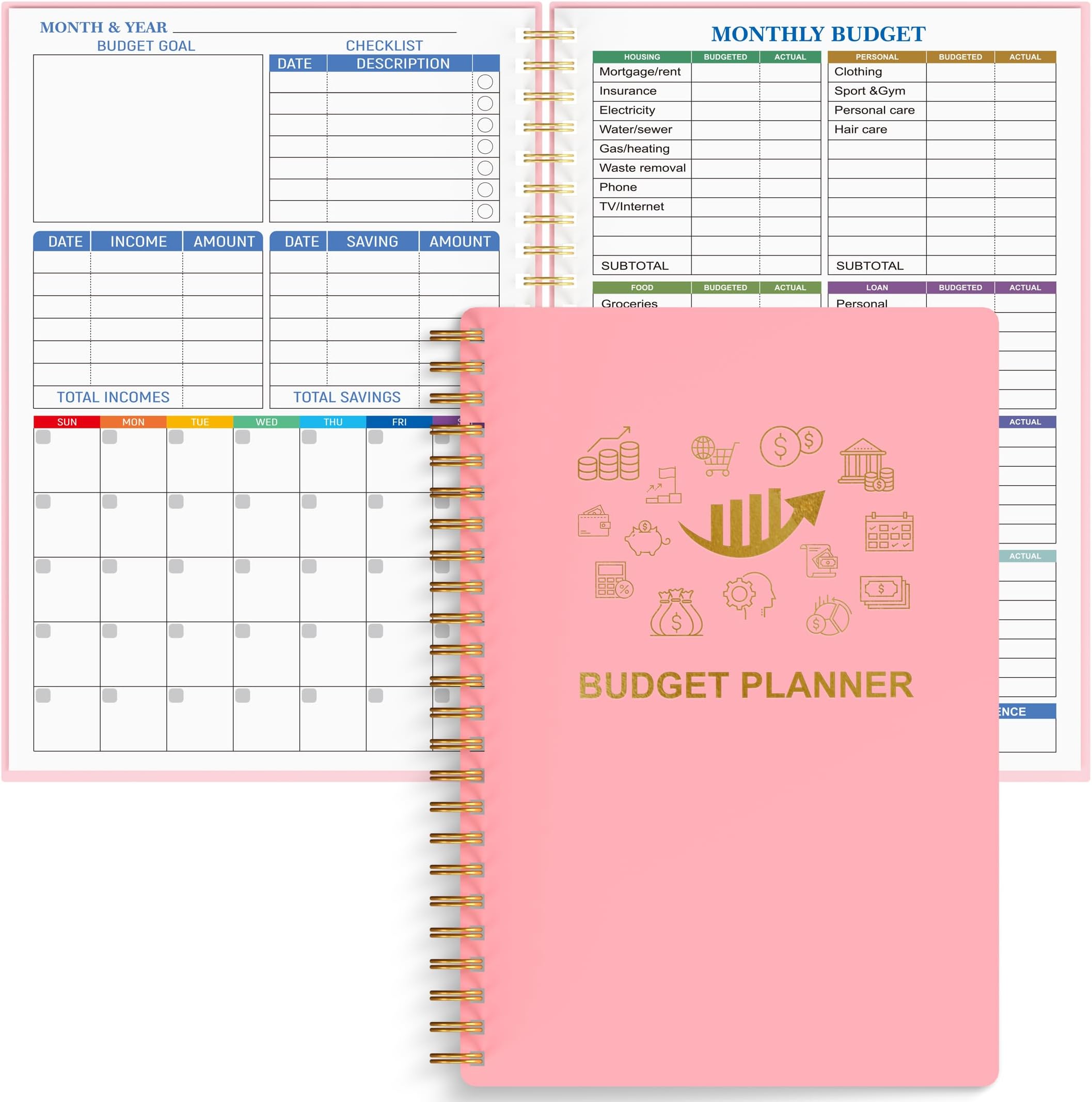Amazon.com : Budget Planner - A6 Expense Budget Tracker, Budget Book ...