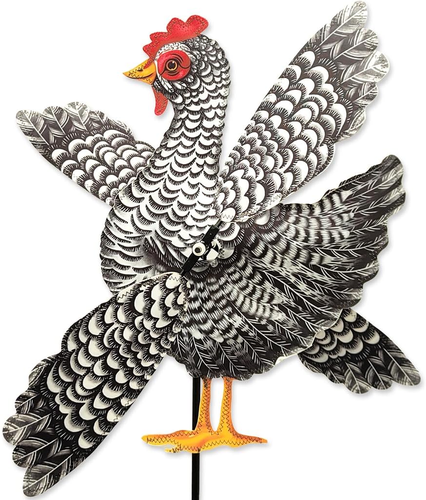 Amazon.com: Juexica 2 Pcs Rooster Metal Wind Spinners 12 Inch 3D ...