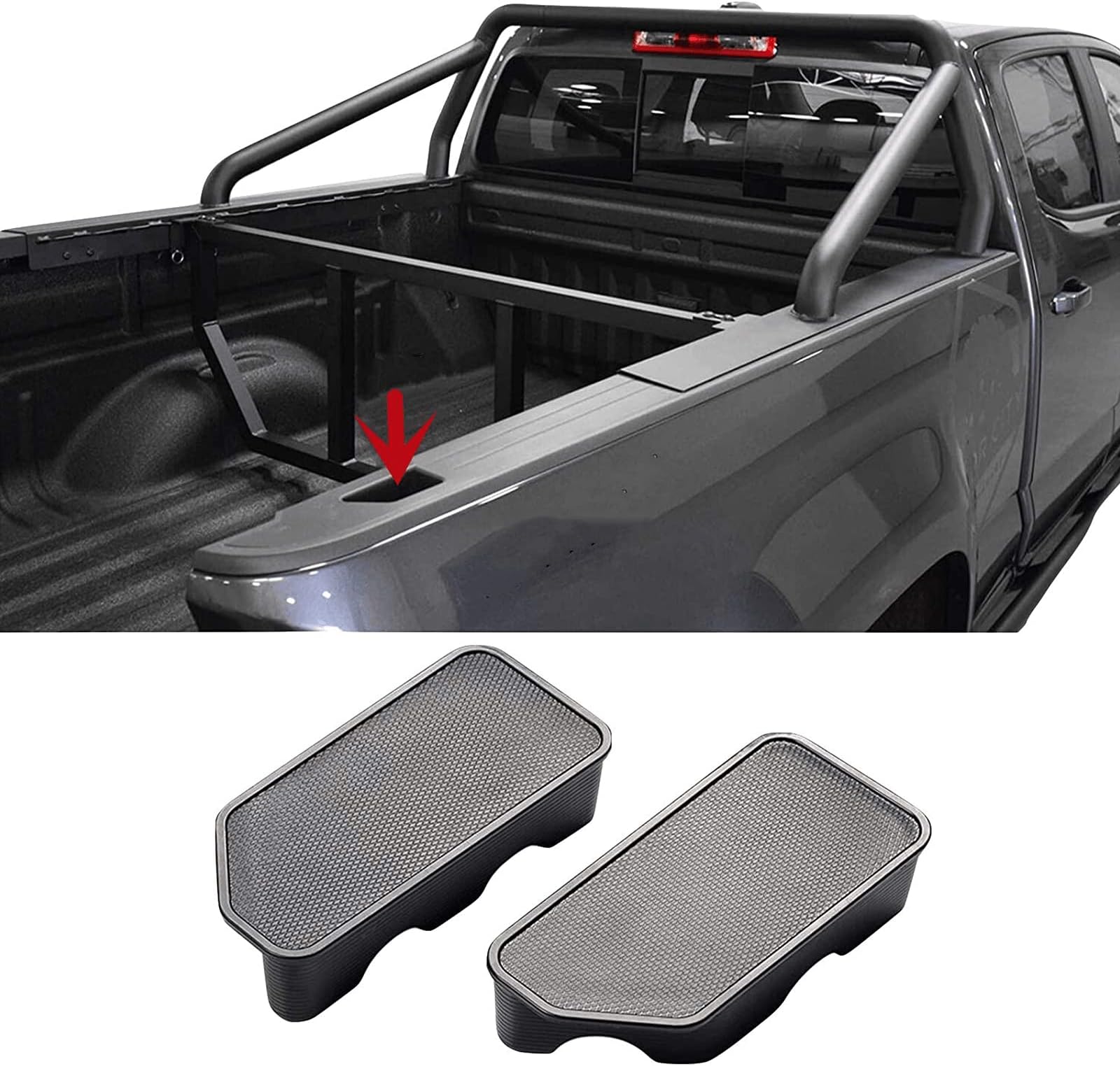 Amazon.com: Yumzeco Bed Rail Stake Pocket Covers Compatible with Chevy ...