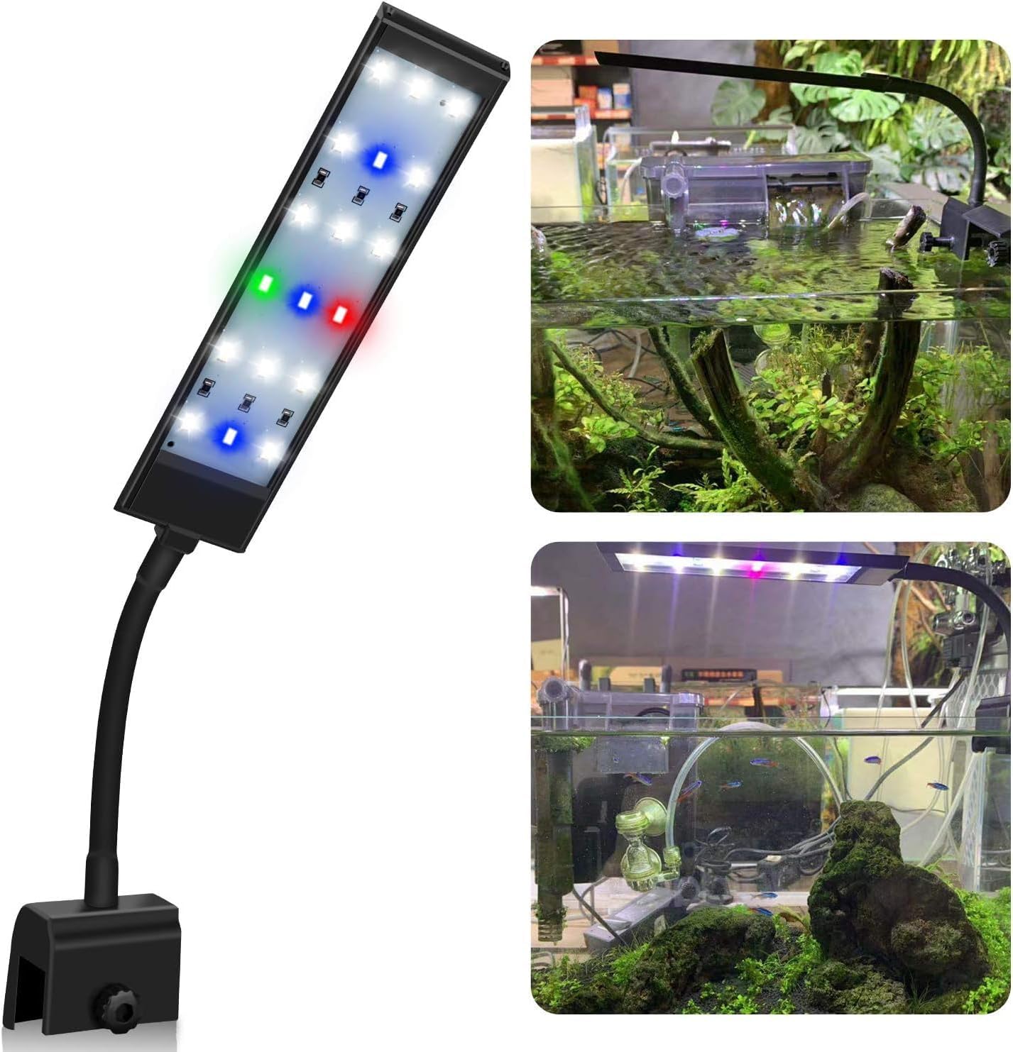 Amazon.com : Aquarium Choice Clip Aquarium Light Small Fish Tank Light ...