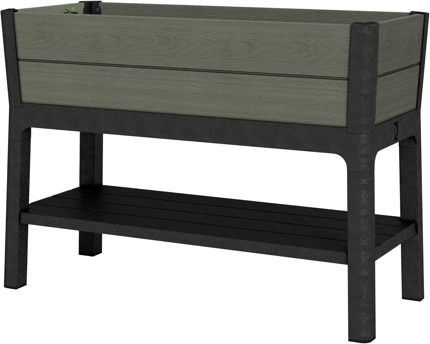 Keter Darwin Elevated Garden Bed – Green | Self-Watering Planter with ...