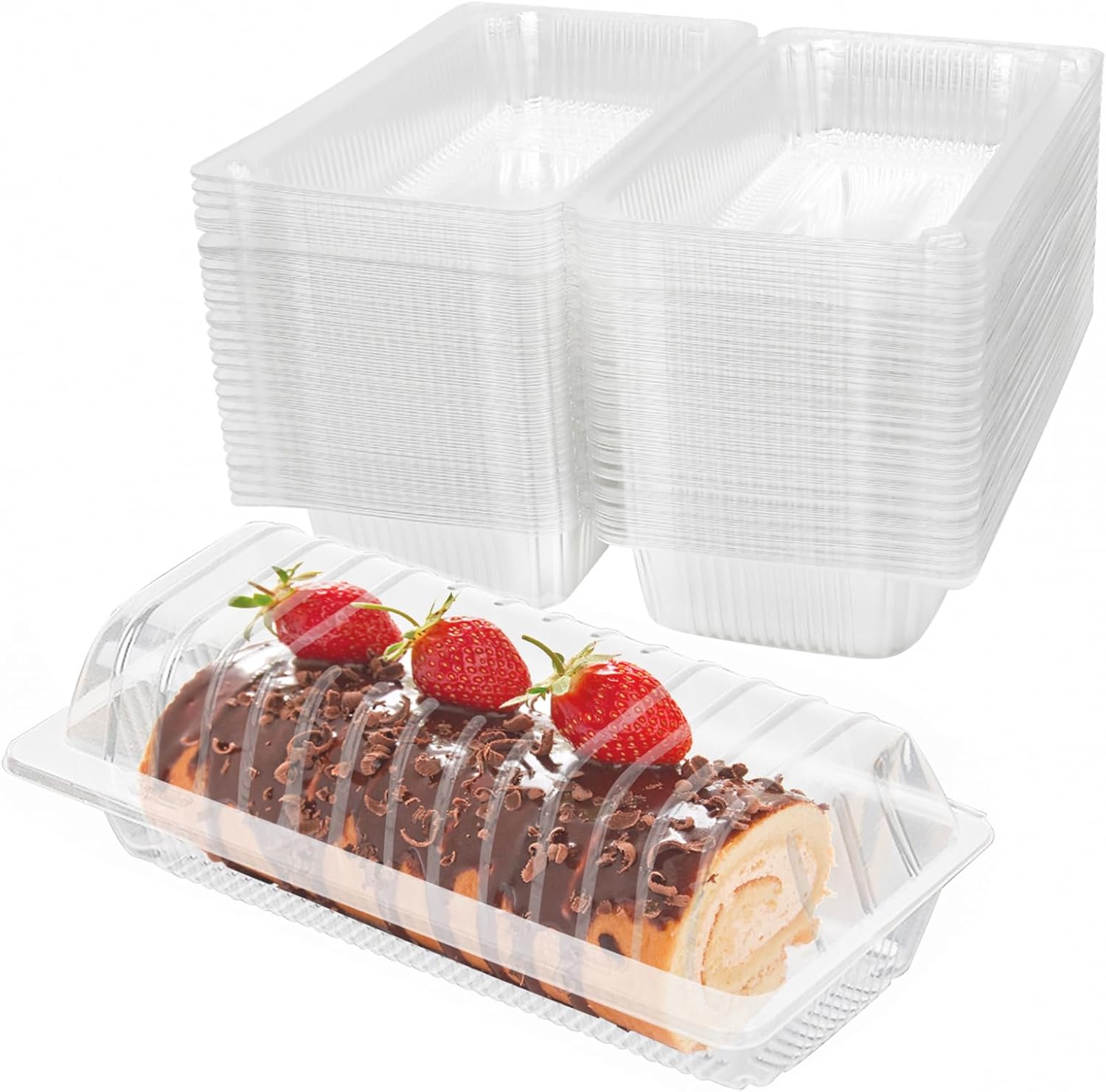 Amazon.com: EWAFILU 50PCS Plastic Hinged Food Take Out Container 9" x 4 ...