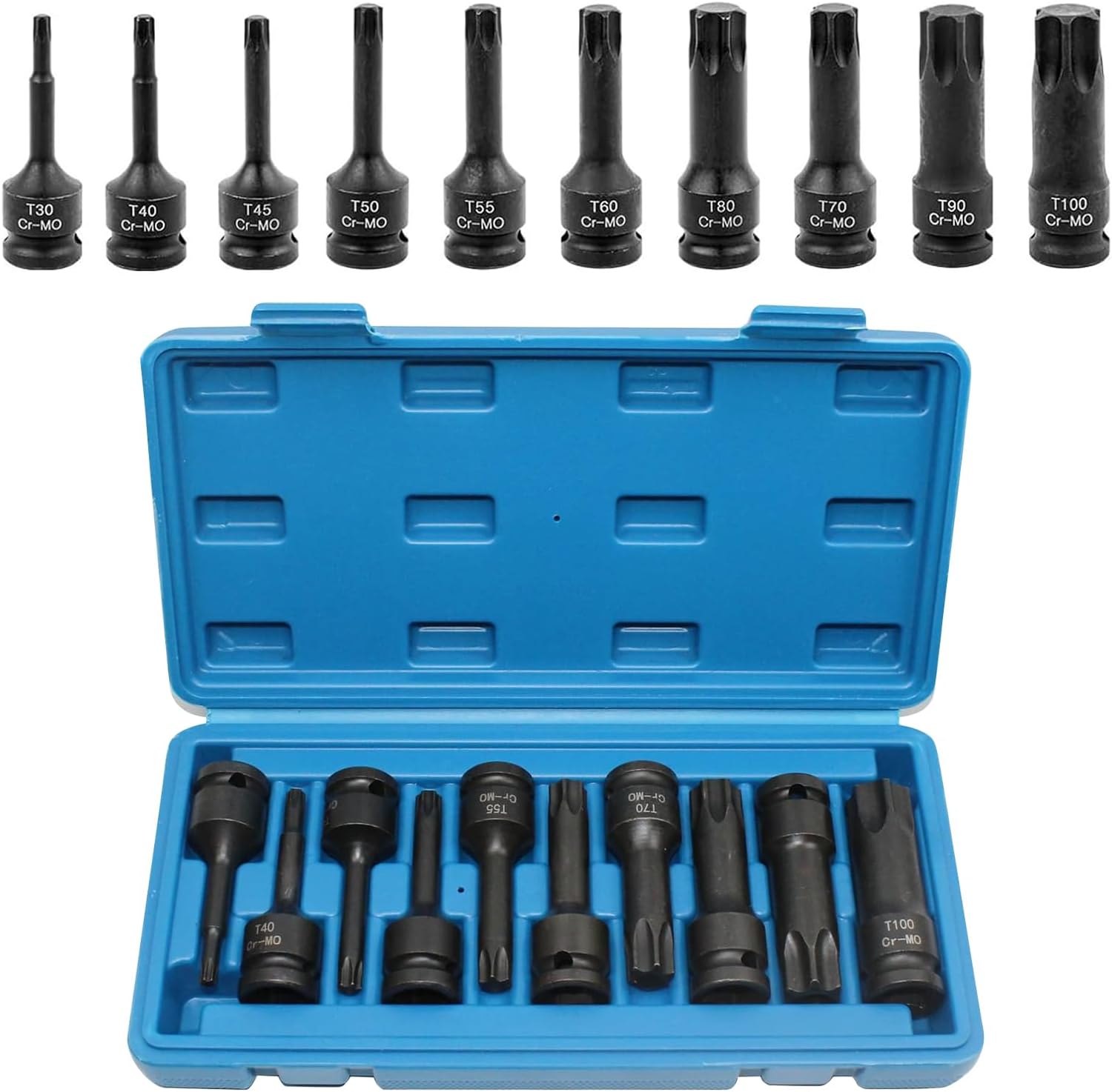 Amazon.com: DUSUYO 1/2 Inch Torx Socket Set 10pcs Star Drive Impact ...