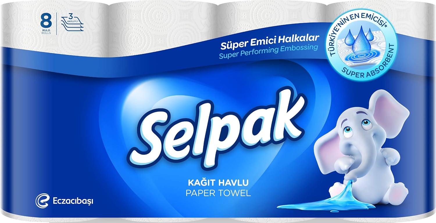 Amazon.com: Selpak Super Absorbent and Extra Strong 3 ply Kitchen Paper ...