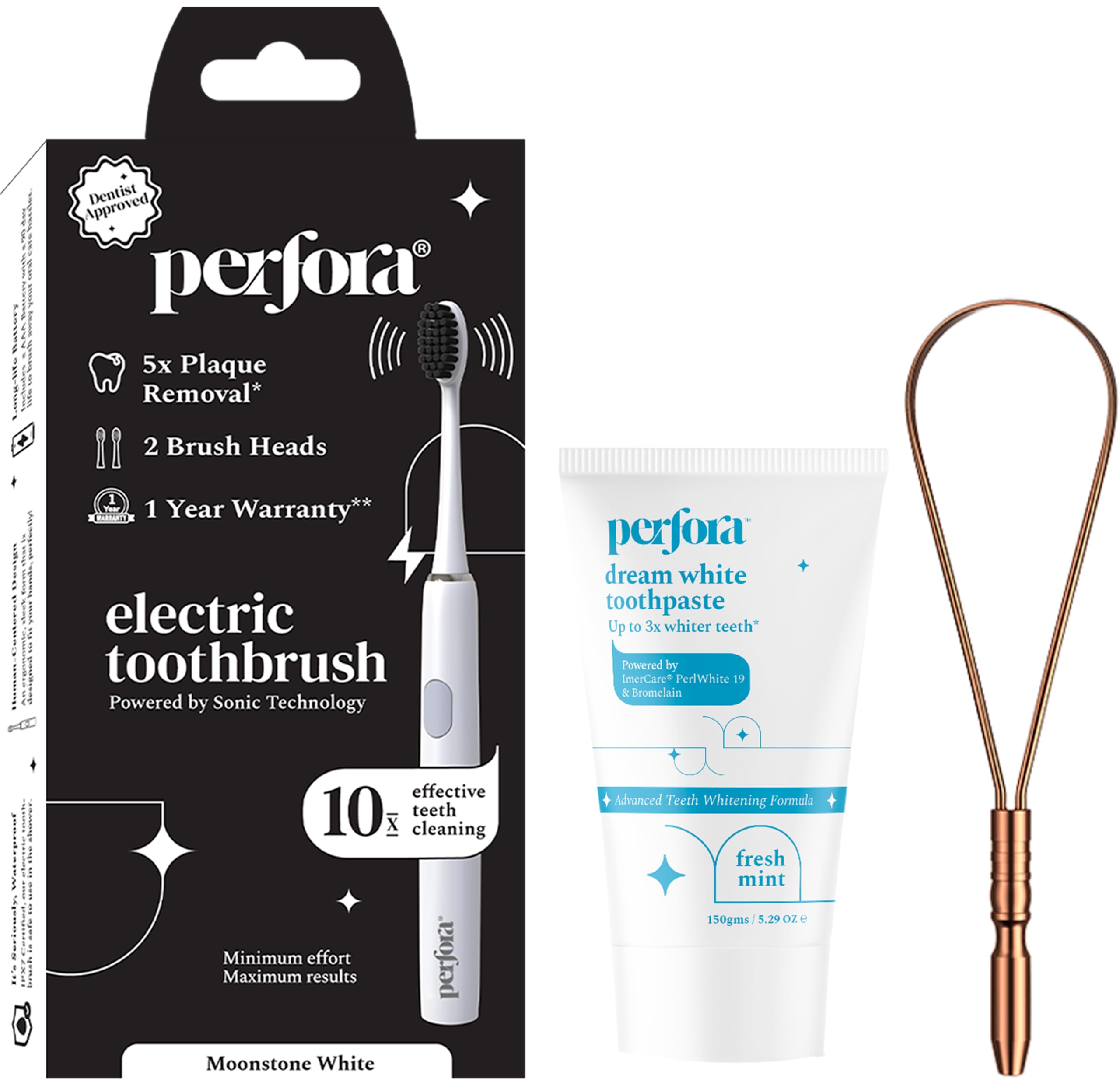 Buy Perfora Daily Routine Care Combo | Dark Night Electric Toothbrush ...