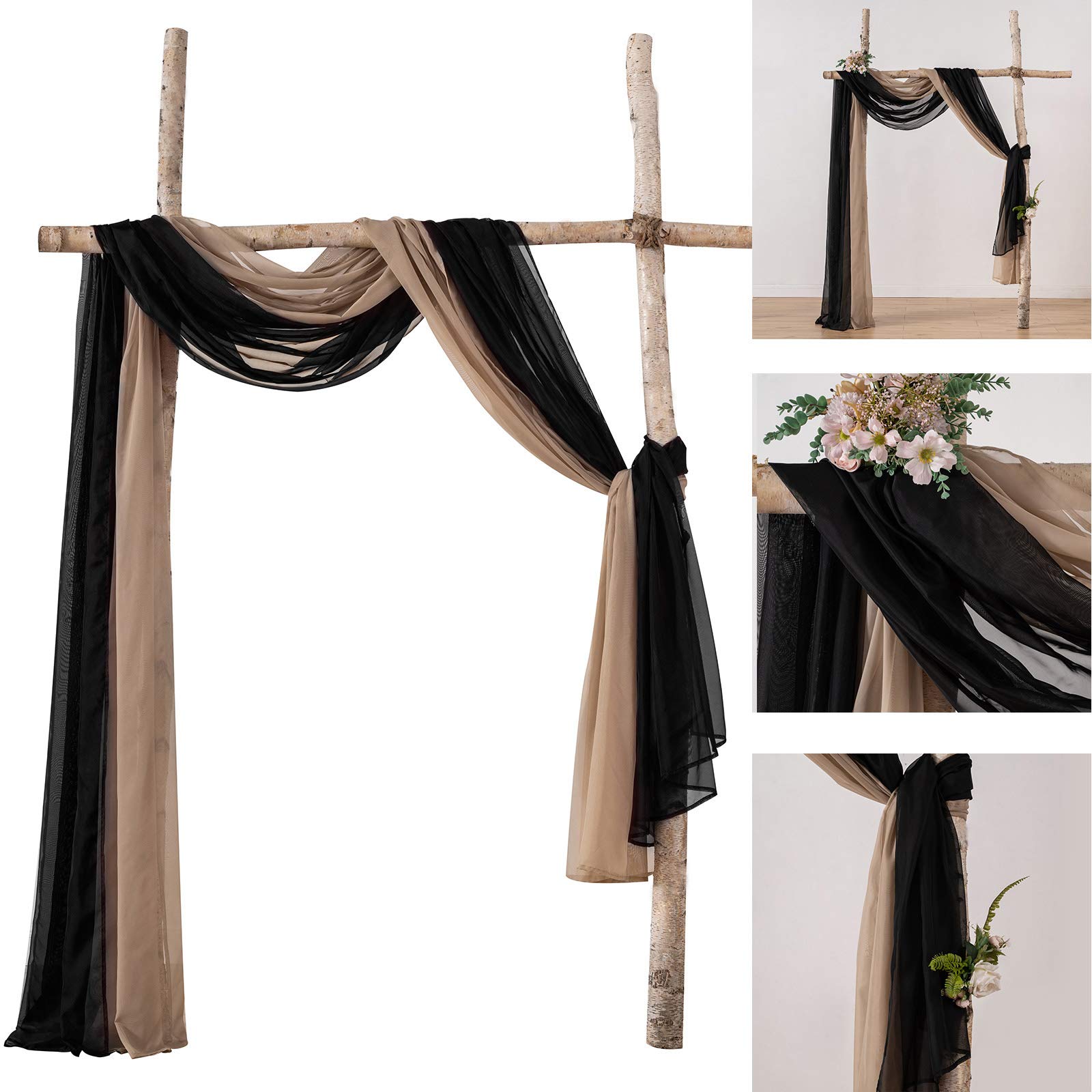 Snapklik.com : Luxury Sheer Voile Elegant Topper Long Window Valance ...