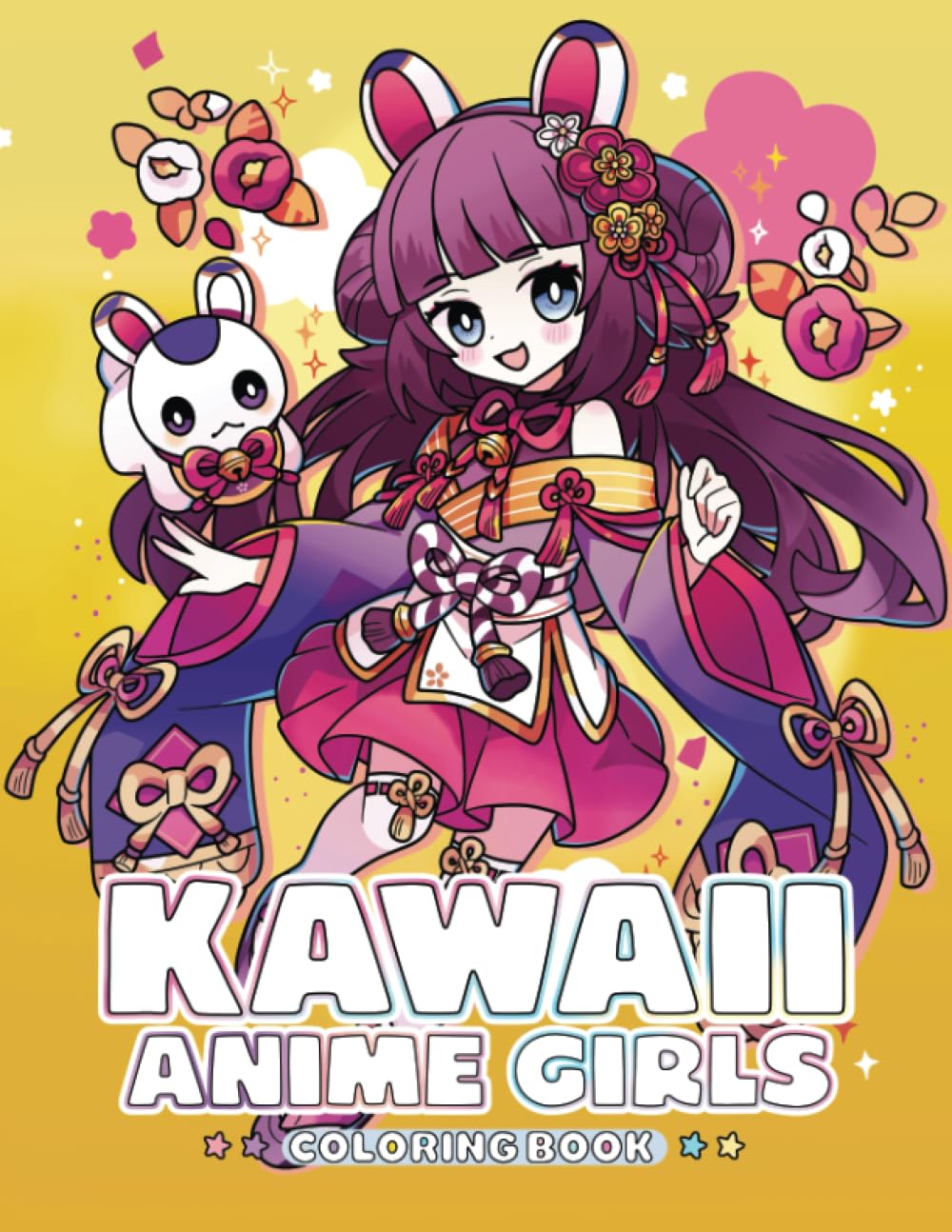 Amazon.com: Kawaii Anime Girls Coloring Book: Anime Coloring Book For ...